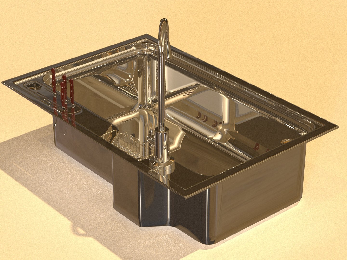 Kitchen Zinc 3D - TurboSquid 2023678