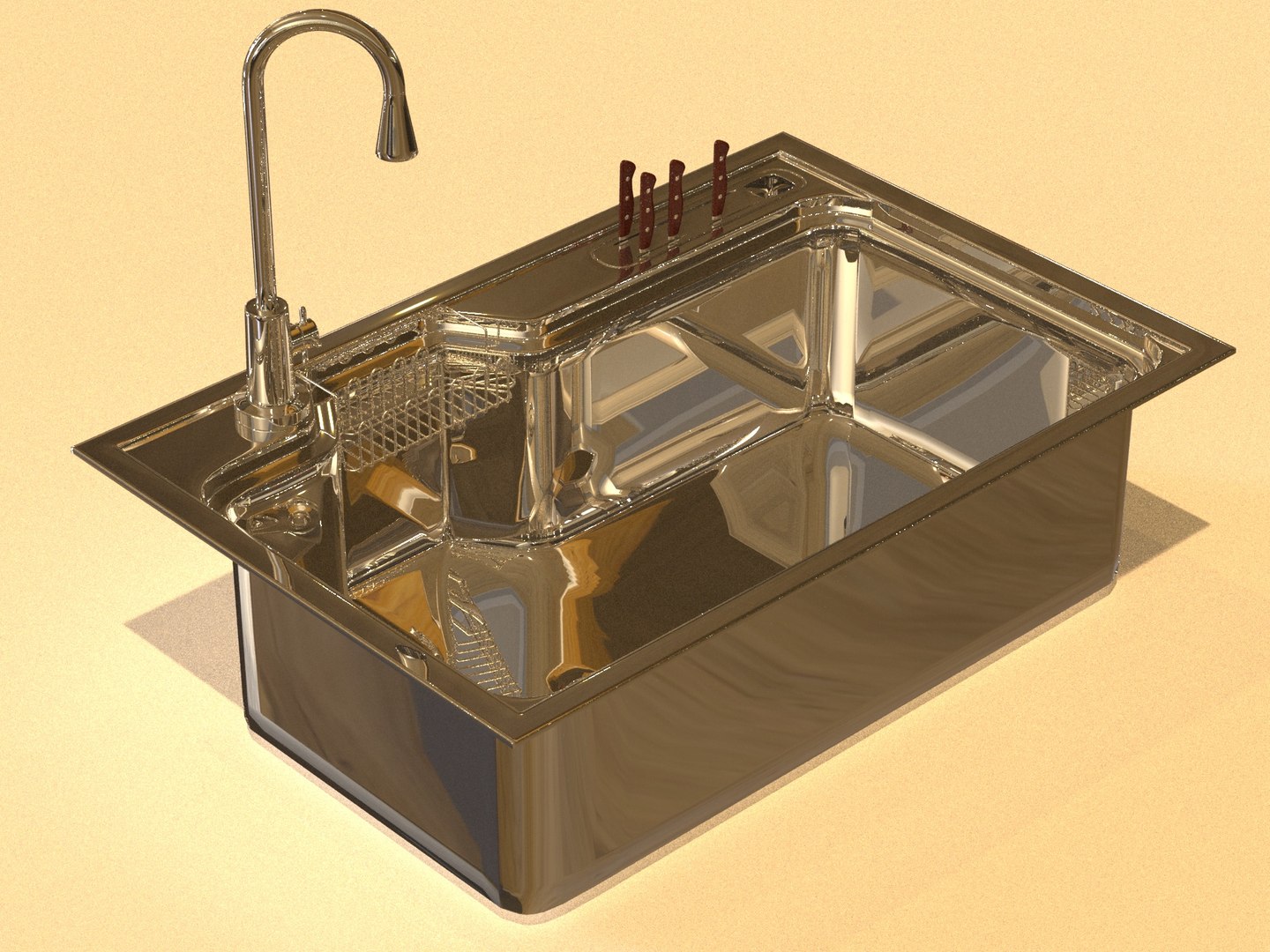 Kitchen Zinc 3D - TurboSquid 2023678