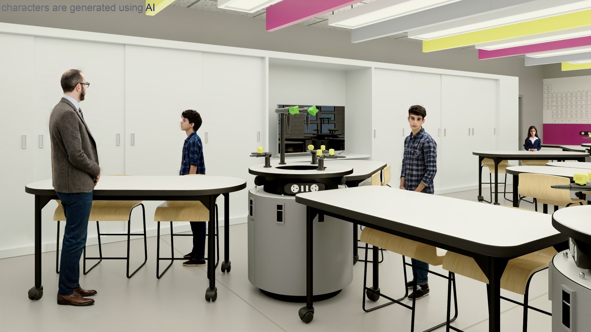 Modern Interior Of The School Chemistry Classroom 3D Model - TurboSquid ...