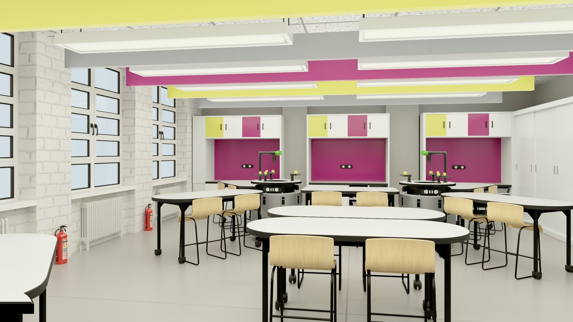 Modern Interior Of The School Chemistry Classroom 3D Model - TurboSquid ...
