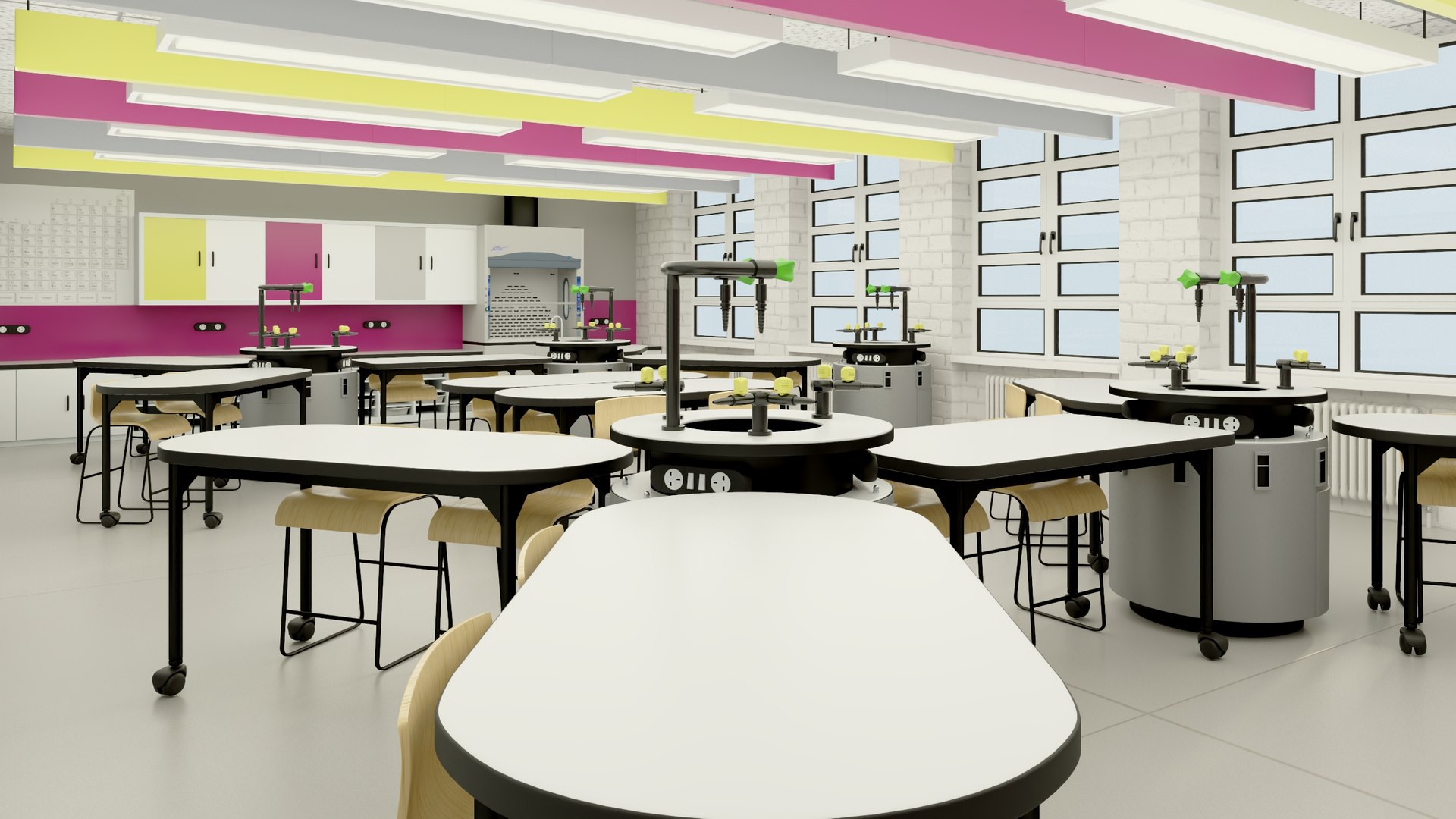 Modern Interior Of The School Chemistry Classroom 3D Model - TurboSquid ...