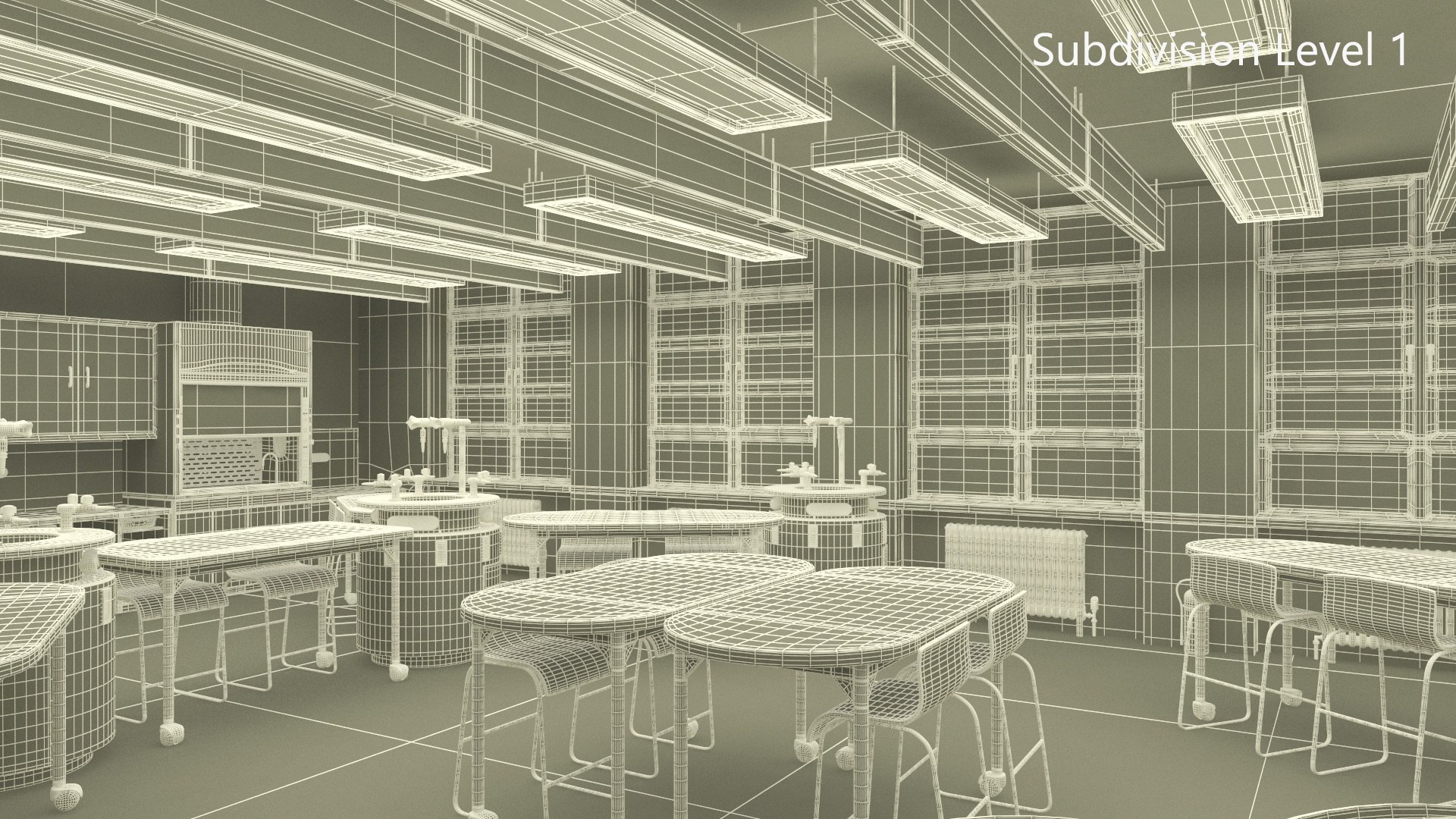 Modern Interior Of The School Chemistry Classroom 3D Model - TurboSquid ...