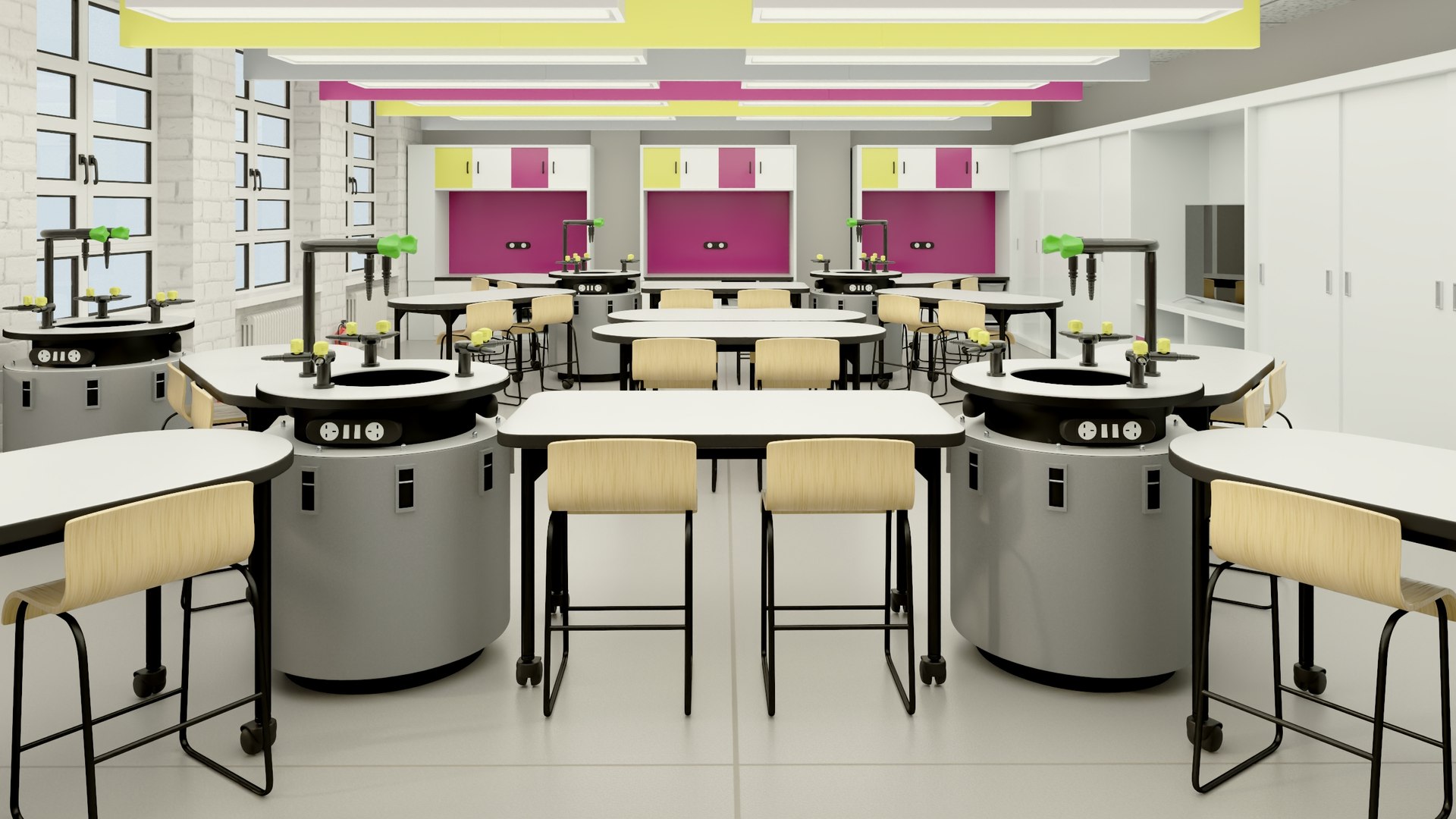 Modern Interior Of The School Chemistry Classroom 3D Model - TurboSquid ...