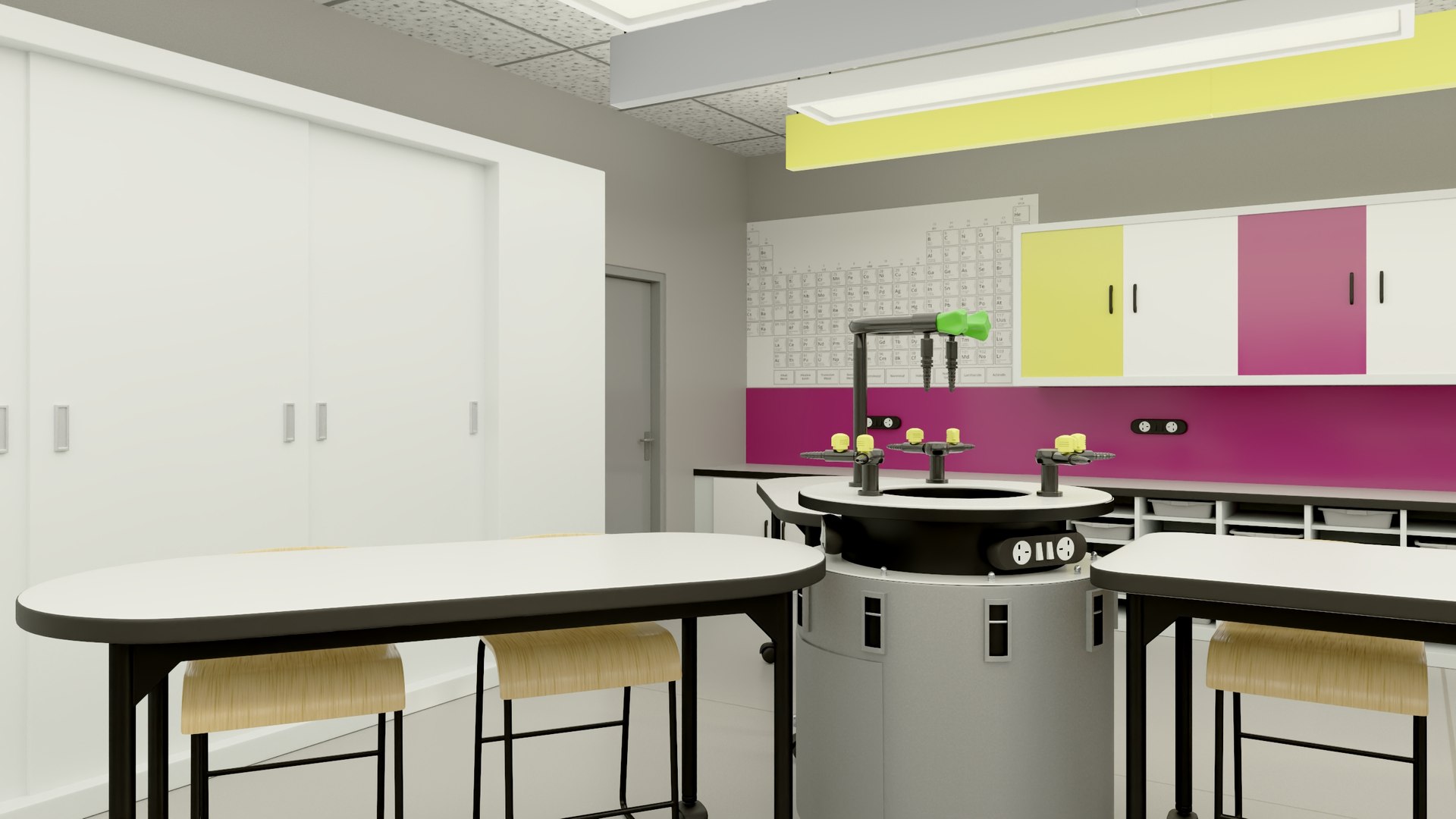 Modern Interior Of The School Chemistry Classroom 3D Model - TurboSquid ...