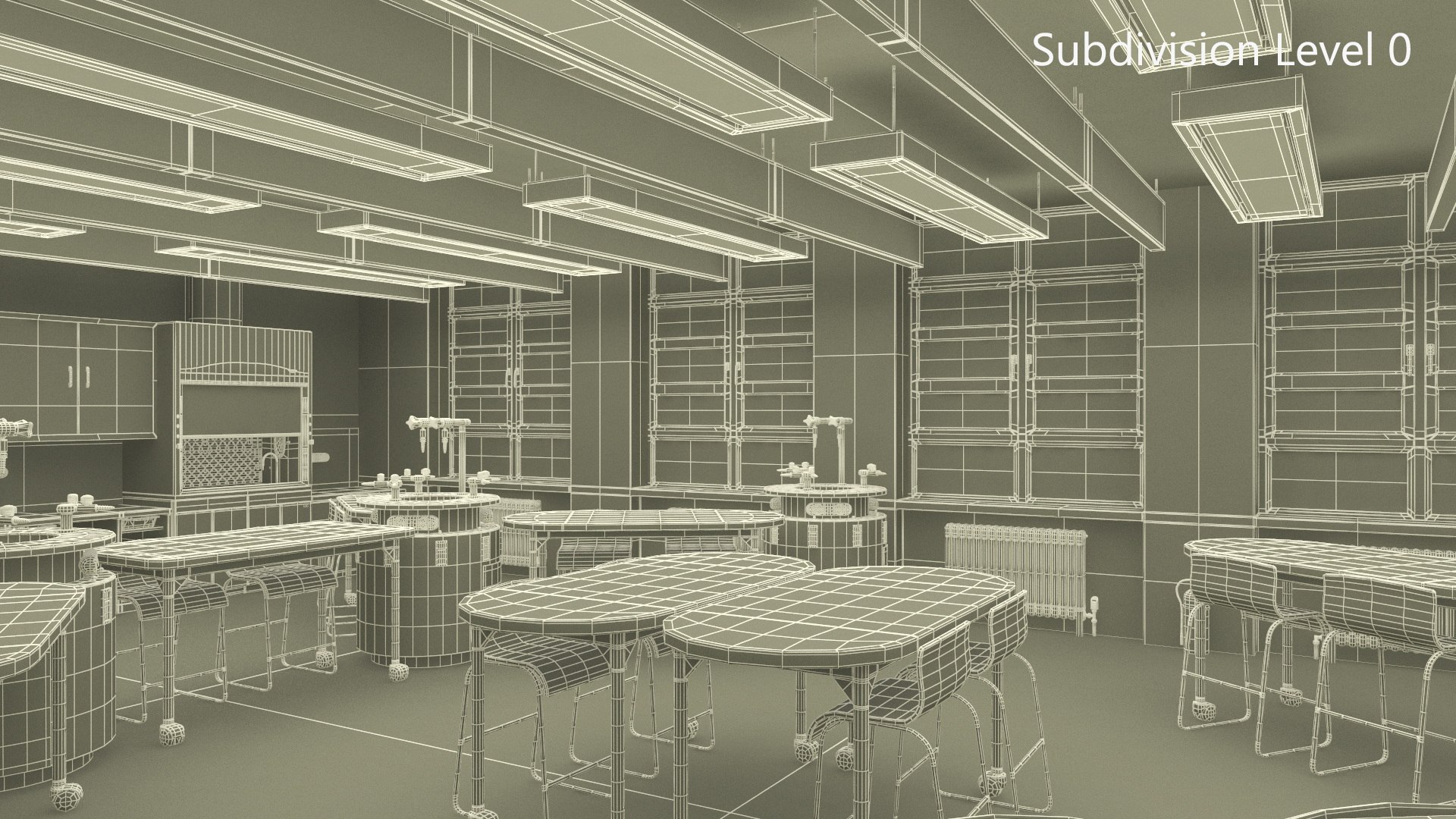 Modern Interior Of The School Chemistry Classroom 3D Model - TurboSquid ...