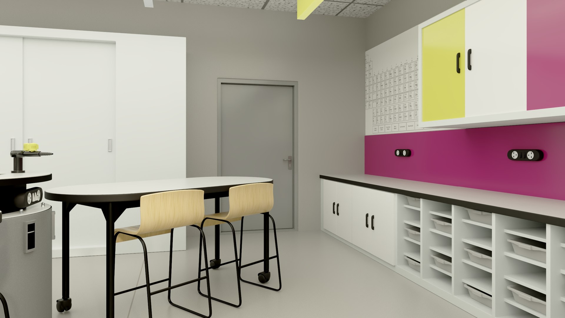 Modern Interior Of The School Chemistry Classroom 3D Model - TurboSquid ...