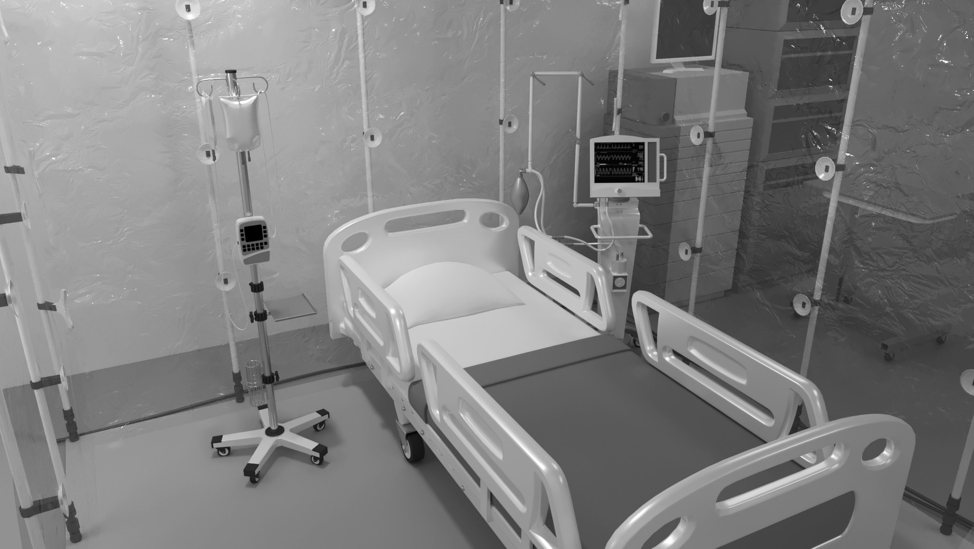 Ward Recovery Room 3D Model - TurboSquid 1599877