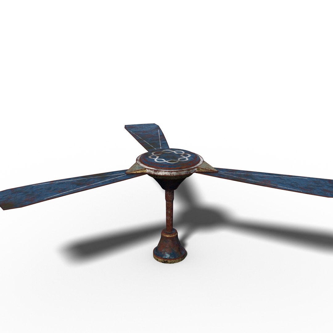 3D Ceiling Fan Rusty - TurboSquid 2087450