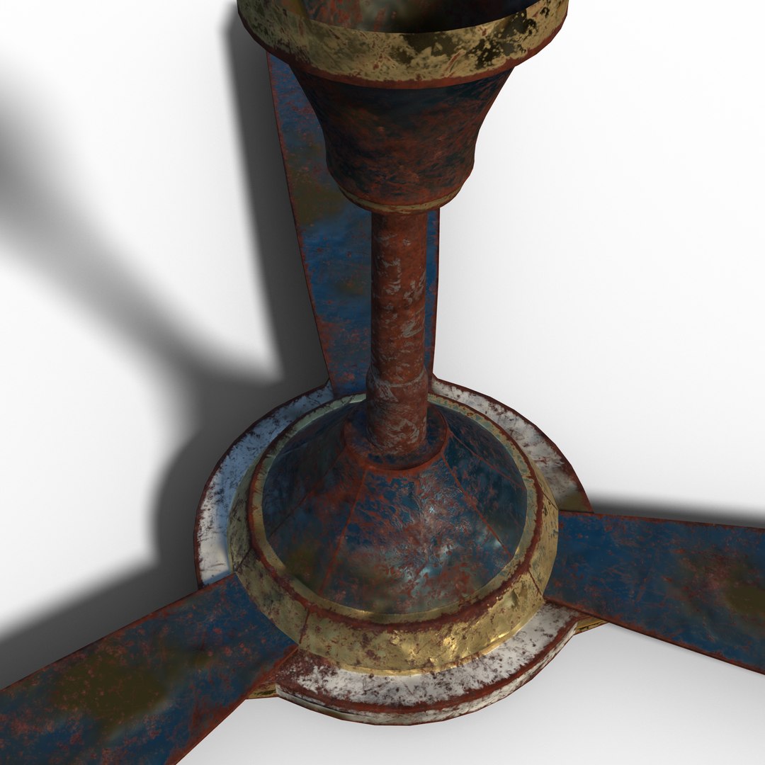3D Ceiling Fan Rusty - TurboSquid 2087450