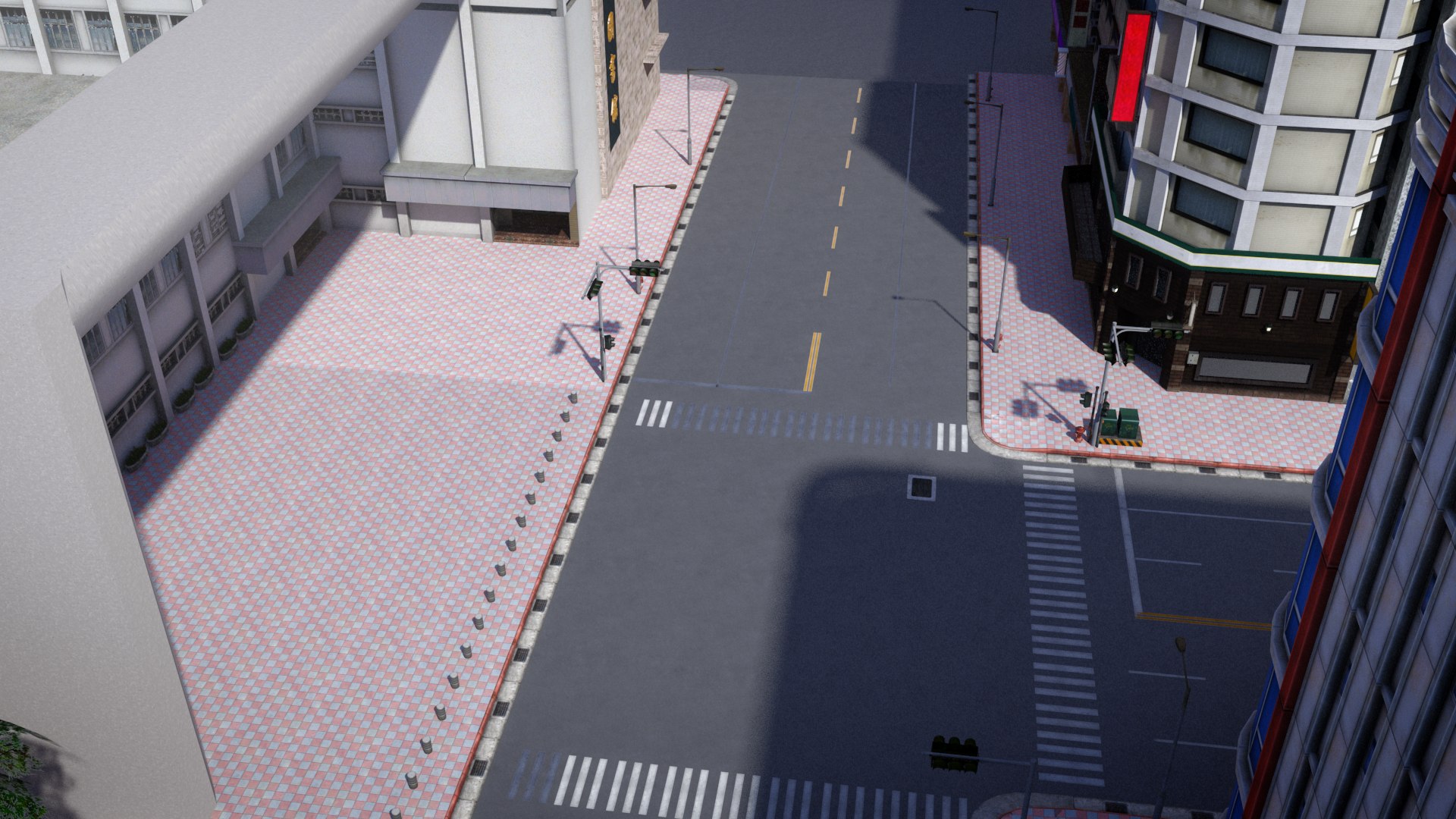 3D Tw Street T Intersection 01 - TurboSquid 2333442