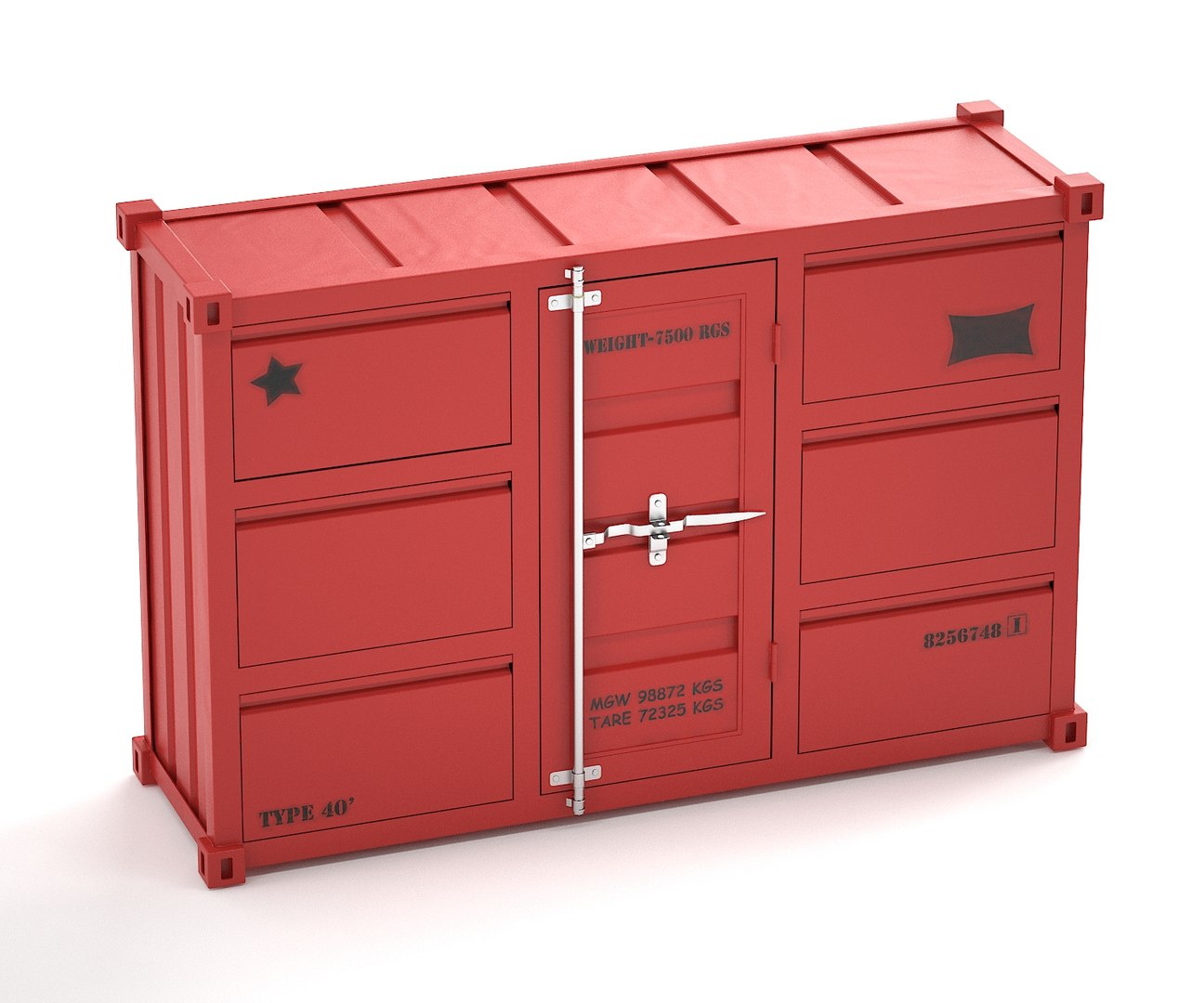 3d Model Of Sea Container Commode
