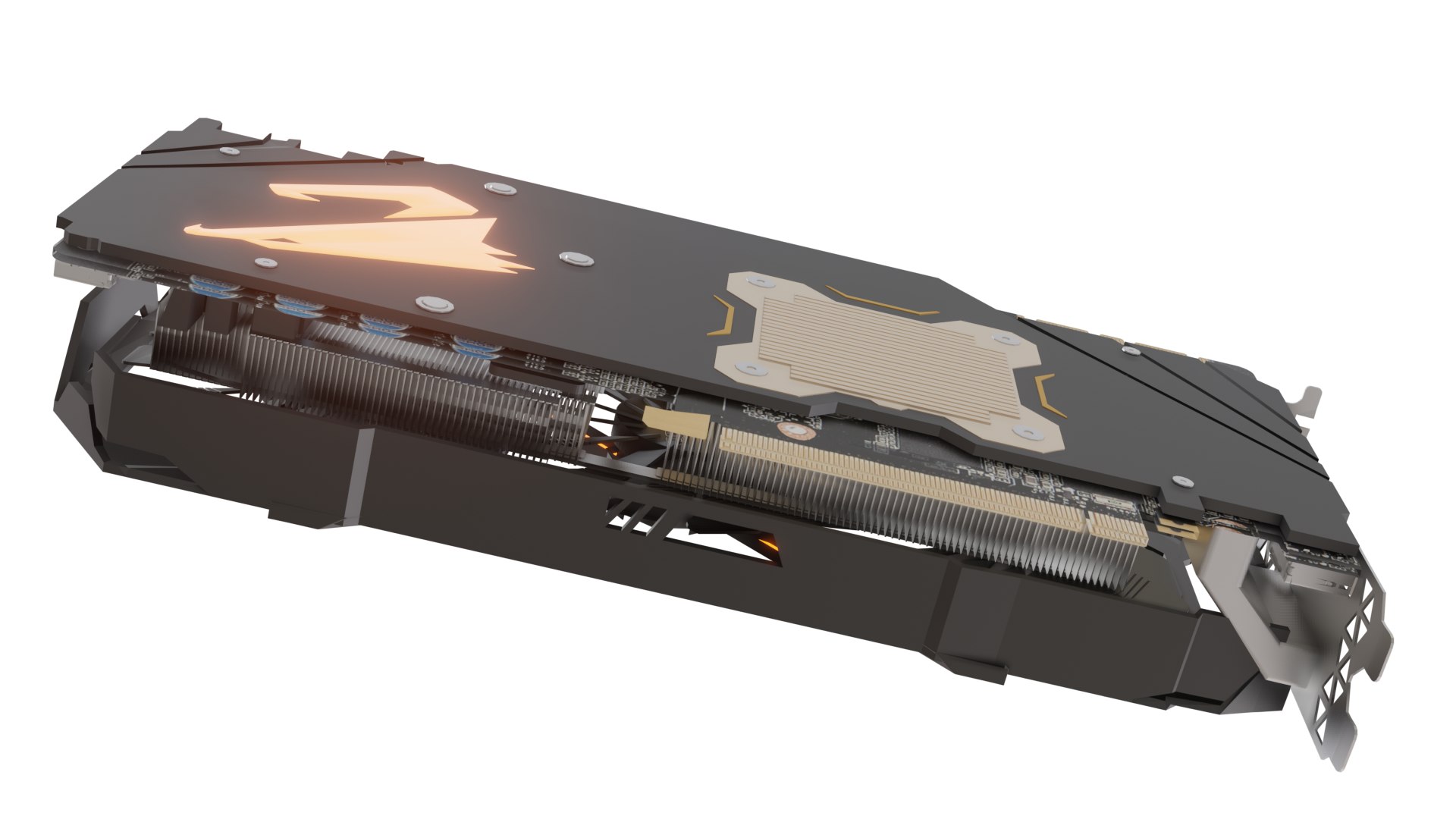 3D Gigabyte Aorus 1080 Ti Extreme Editon Graphics Card GPU - TurboSquid ...