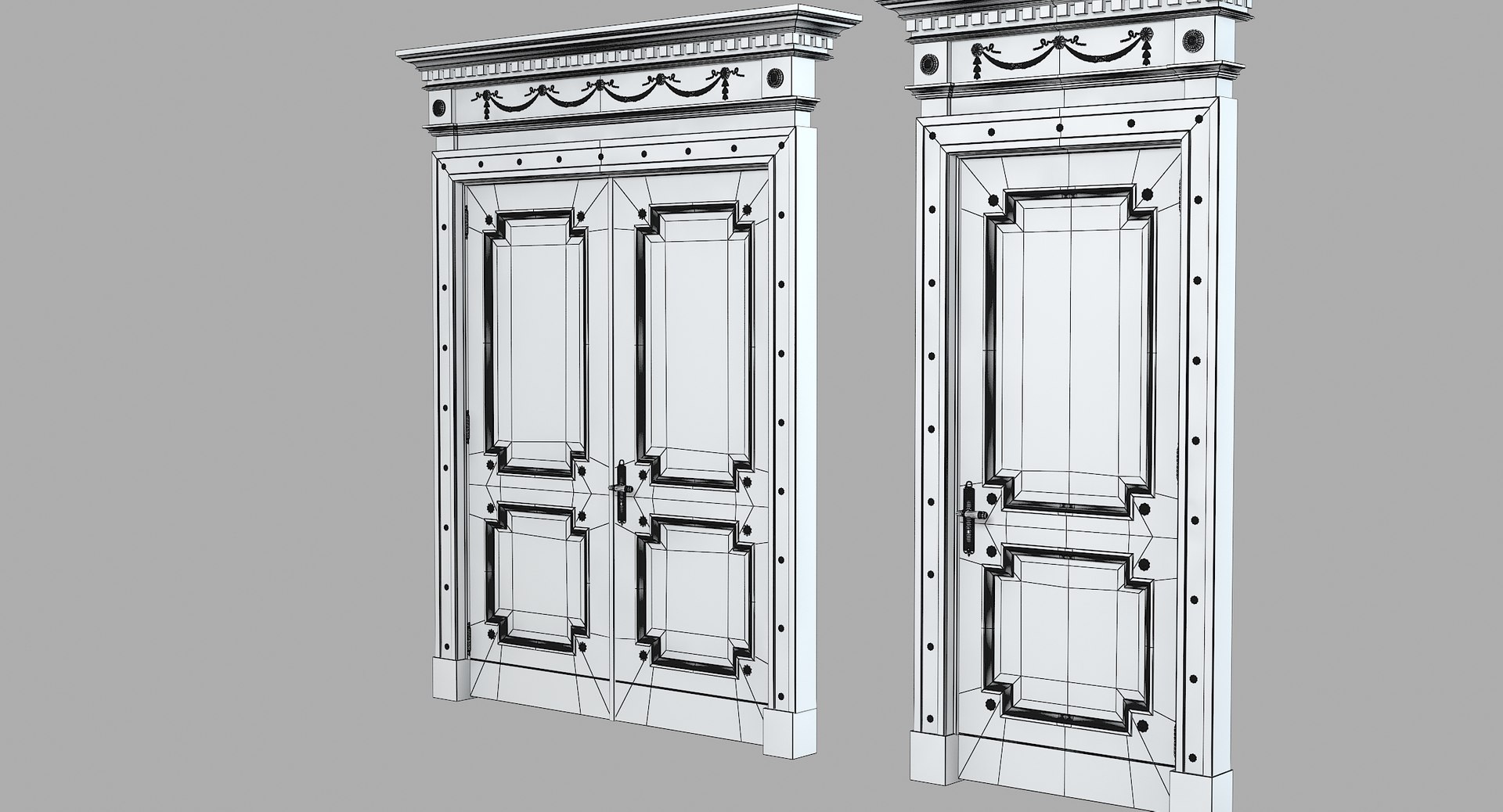 Luxury Doors 3d Model