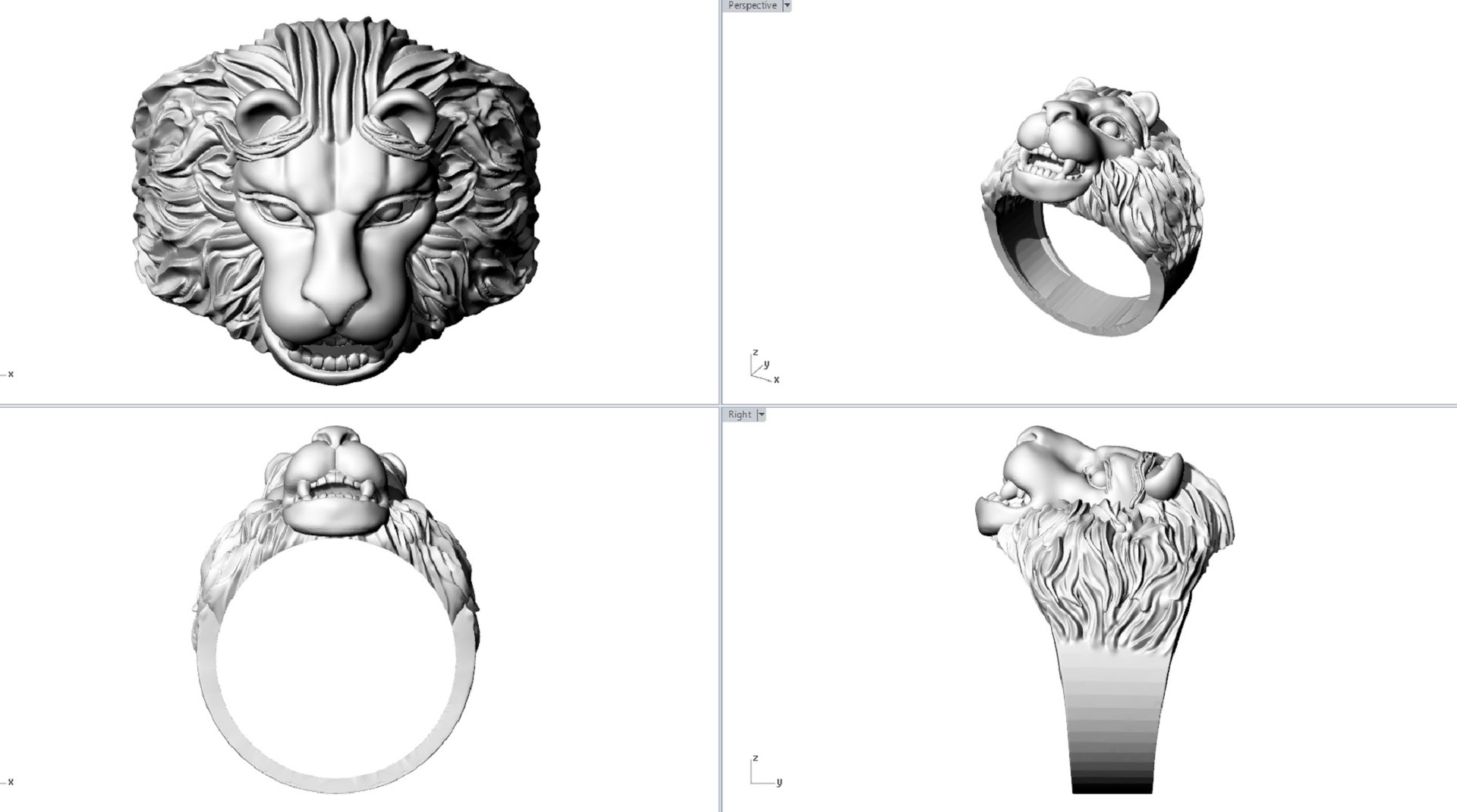 LION RING 3D Model - TurboSquid 2121460