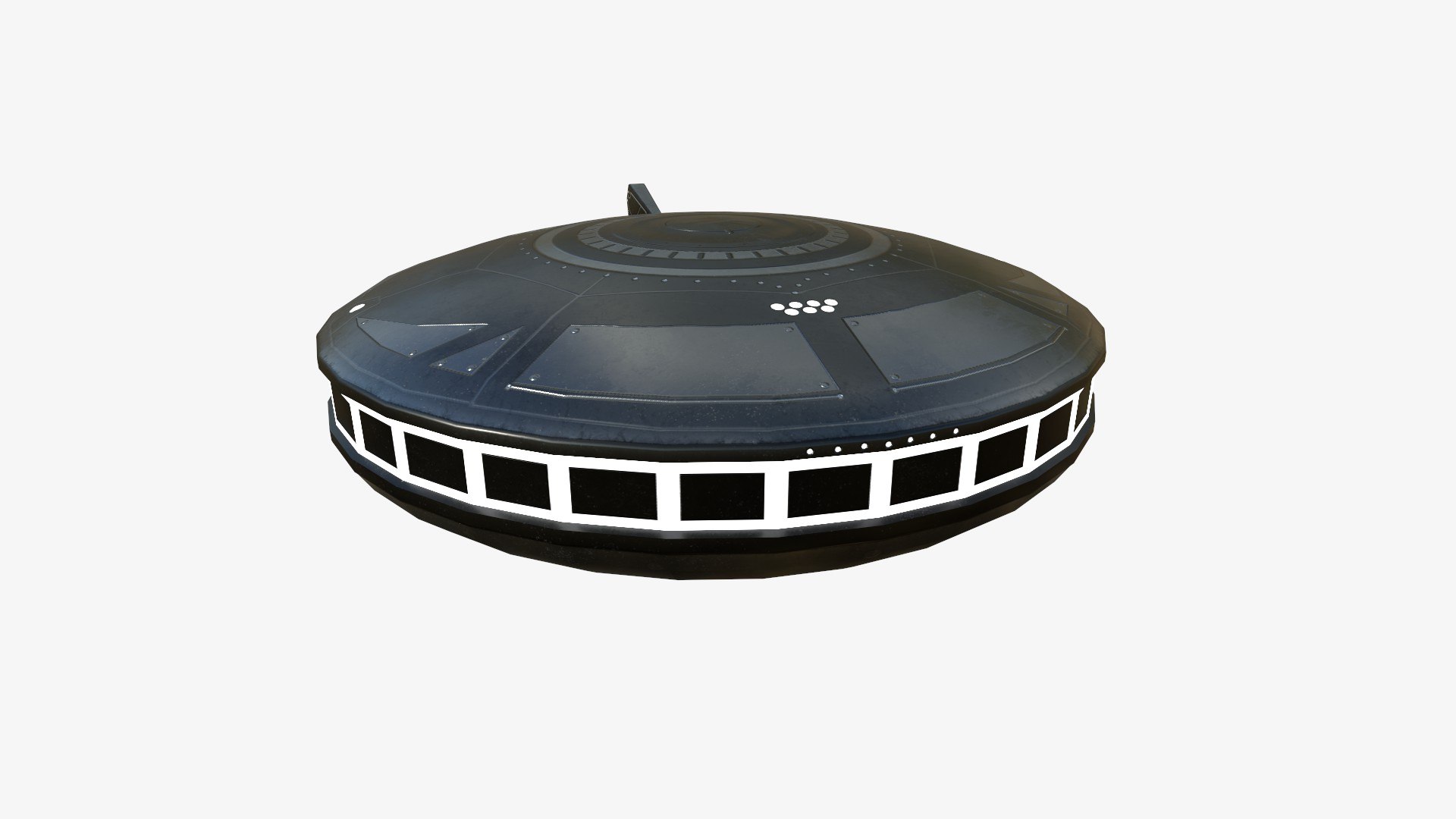 3D Alien Spaceship UFO A03 Dark Metal - Sci Fi Spacecraft Design ...