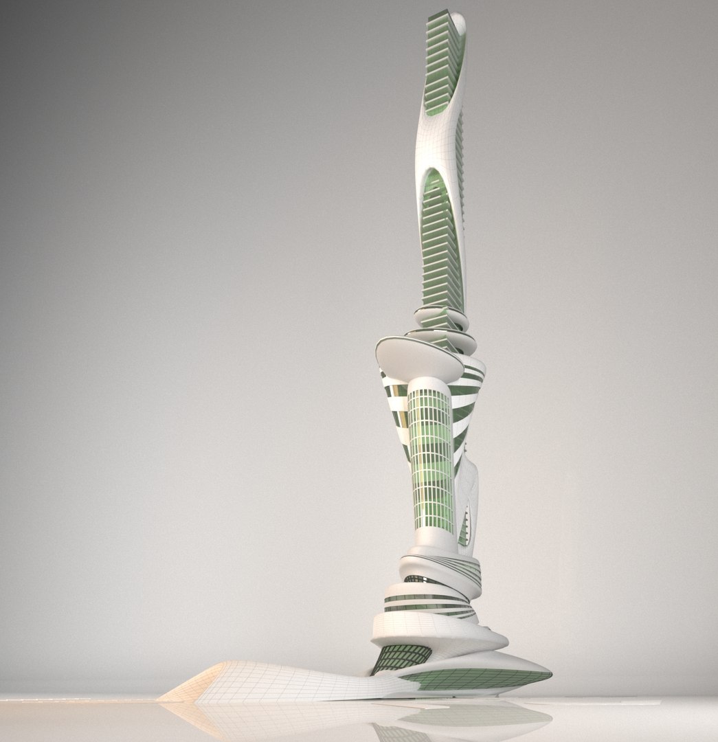 Organic Tower 3D Model - TurboSquid 2289255