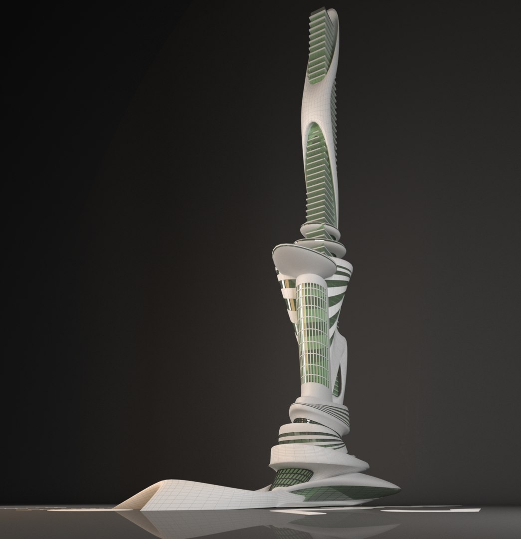 Organic Tower 3D Model - TurboSquid 2289255