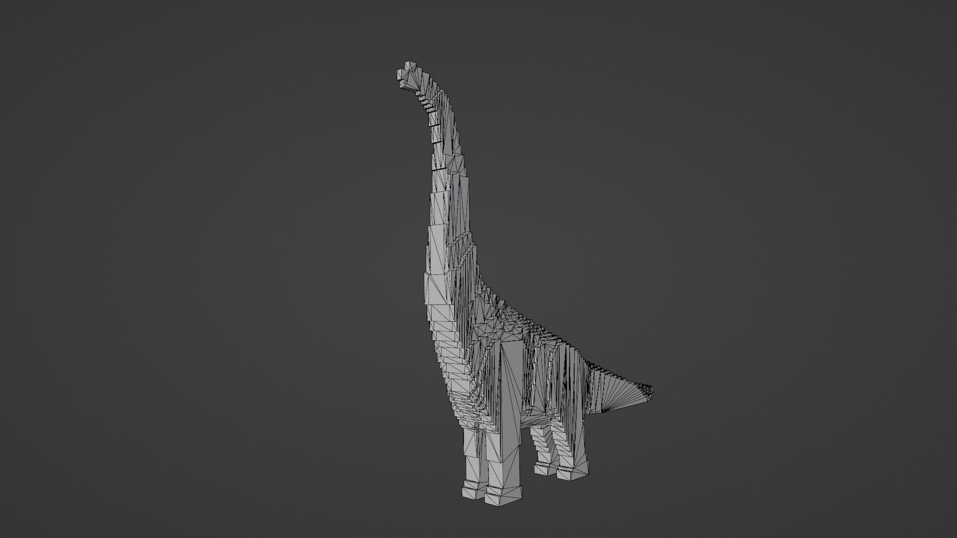 3D Voxel Brachiosaurus Model - TurboSquid 2188839