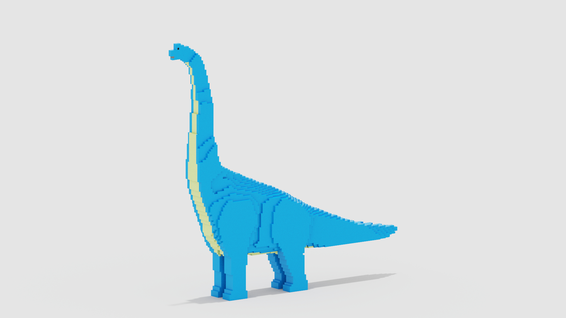 3D Voxel Brachiosaurus Model - TurboSquid 2188839