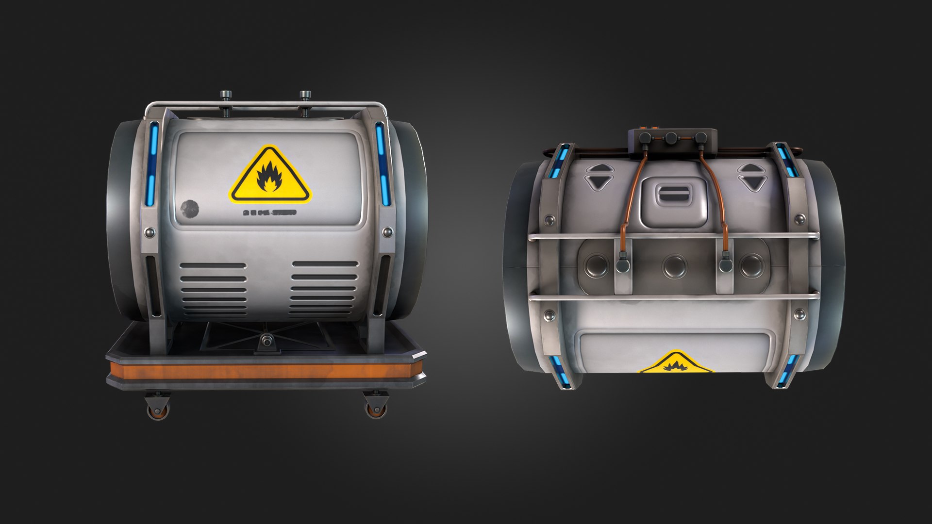 SCI-FI Fuel Tank 3D Model - TurboSquid 2212536
