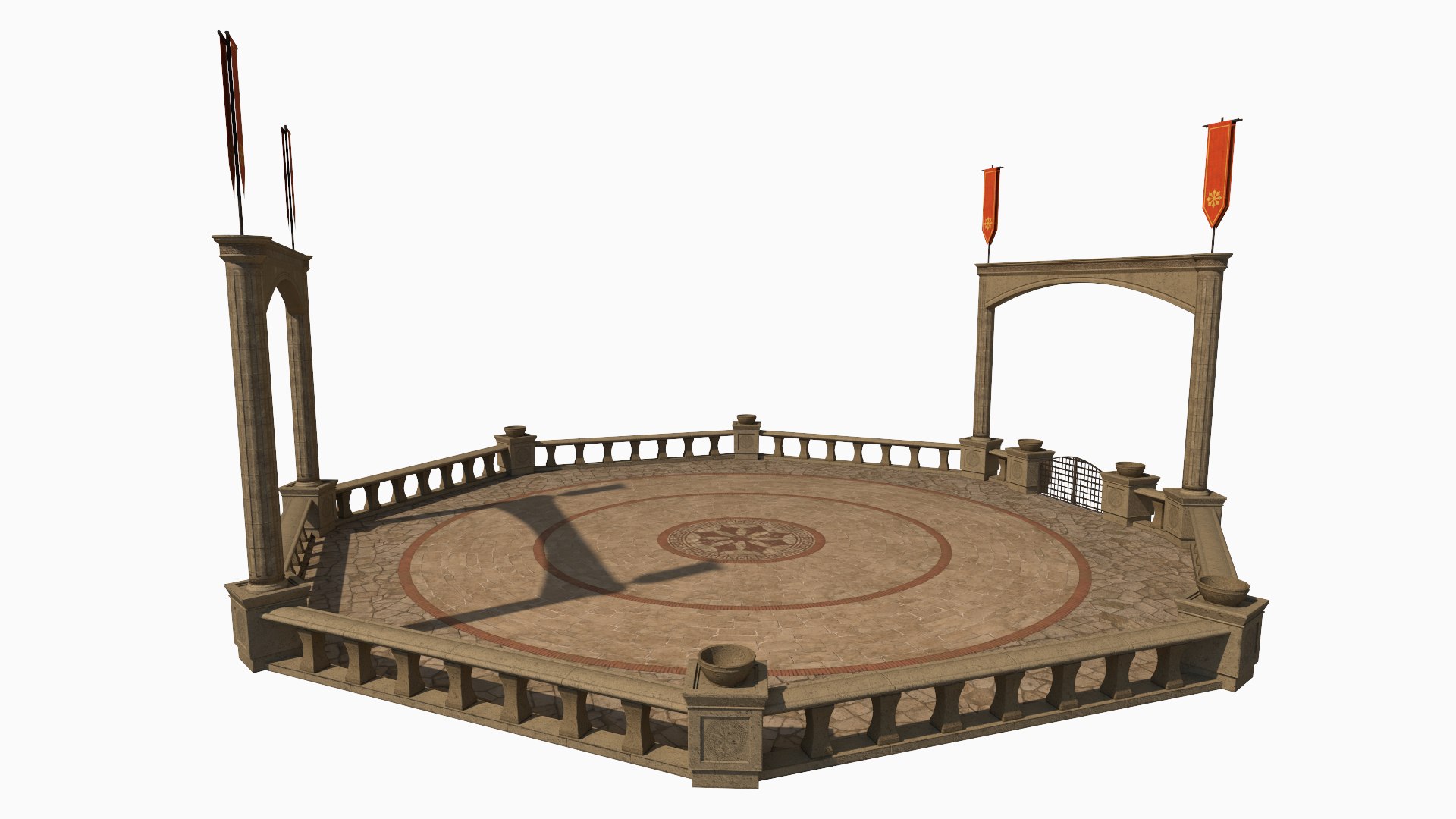 3D Lowpoly Ancient Arena - TurboSquid 1731766