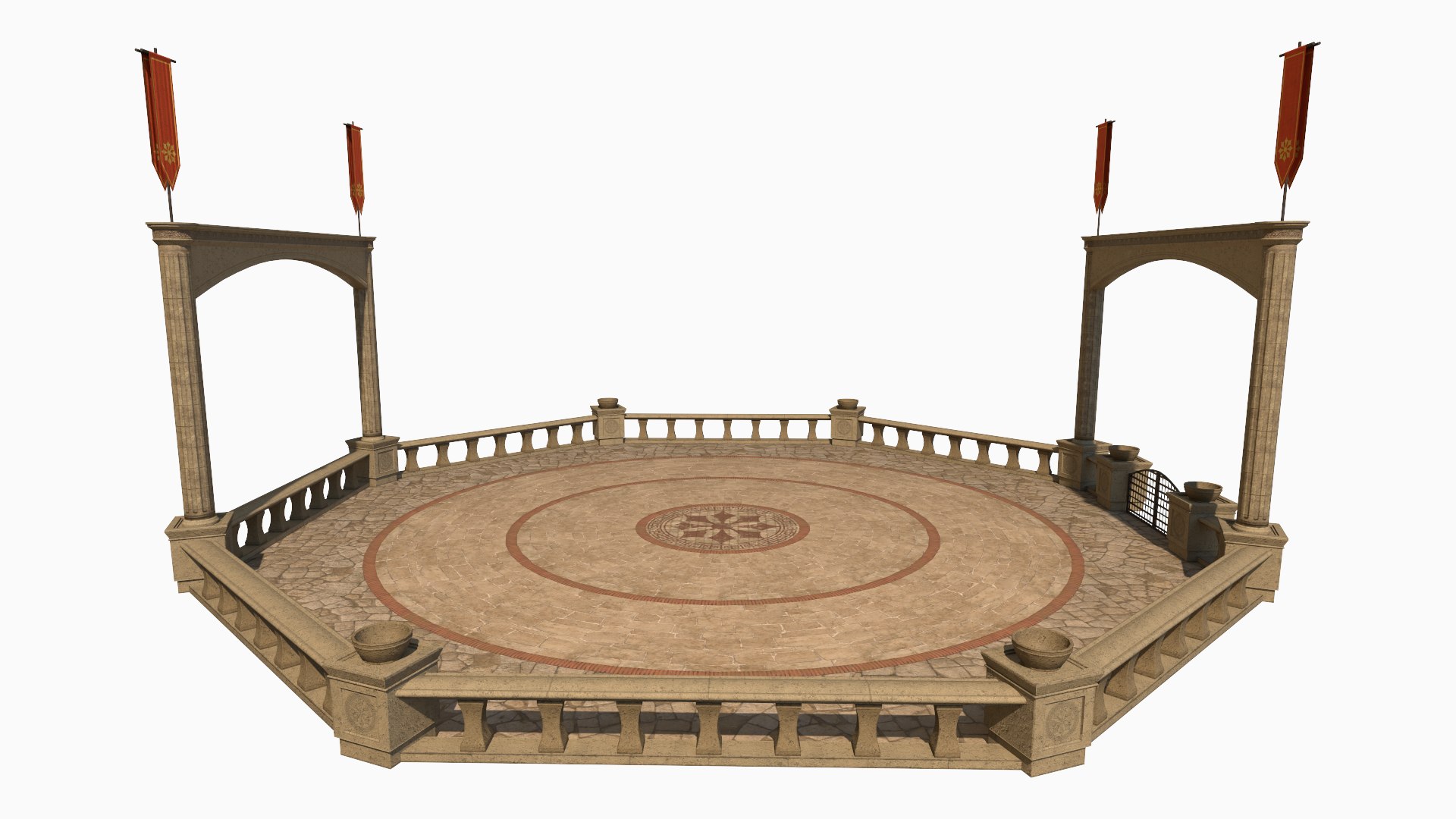 3D Lowpoly Ancient Arena - TurboSquid 1731766