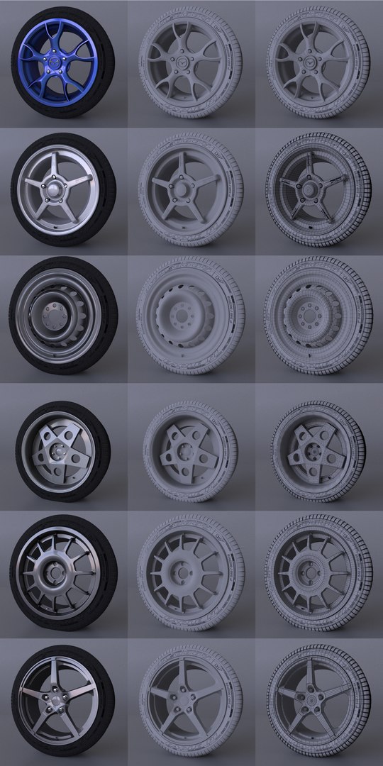 Wheel Set 3D Model - TurboSquid 1161850