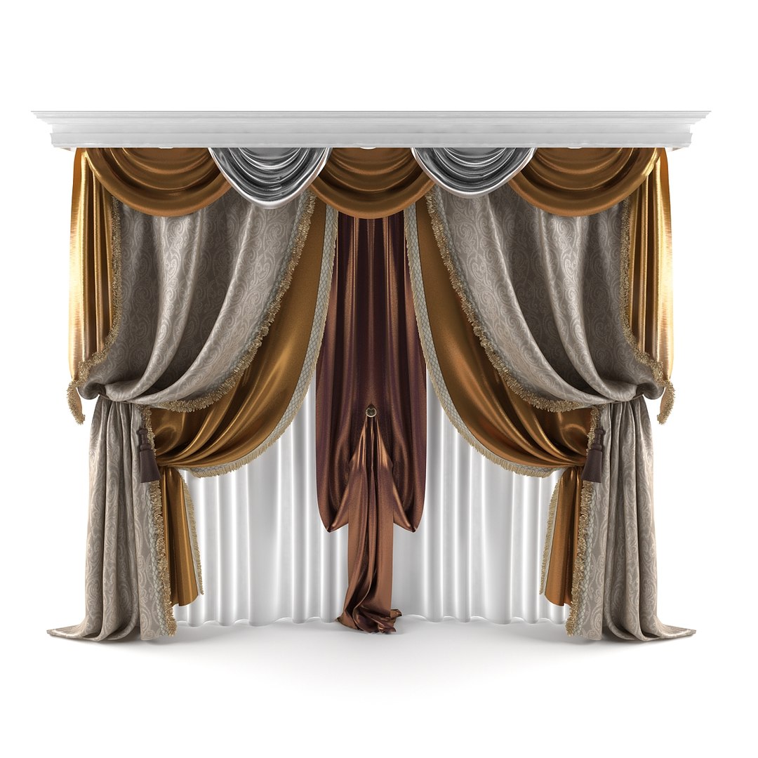 3d Classical Curtains Model