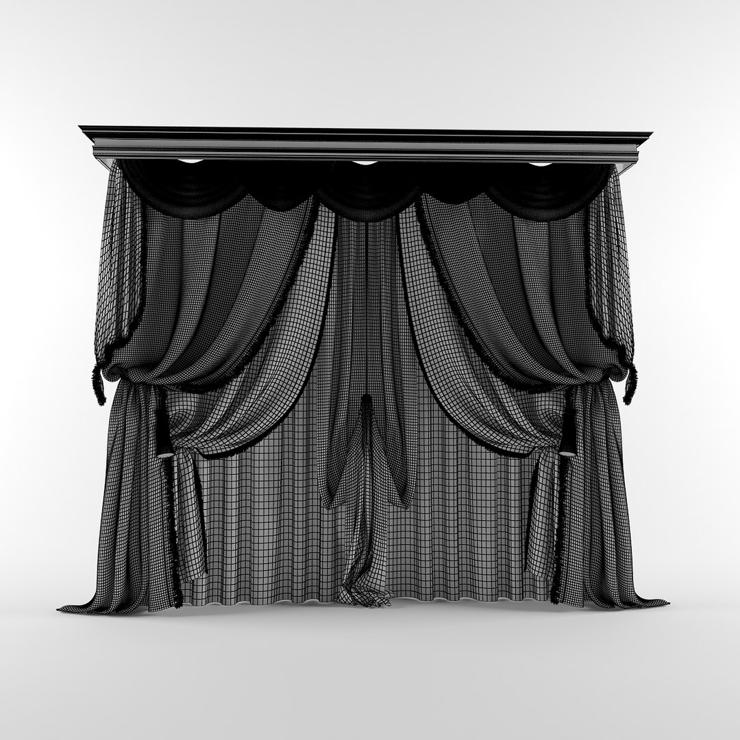 3d Classical Curtains Model