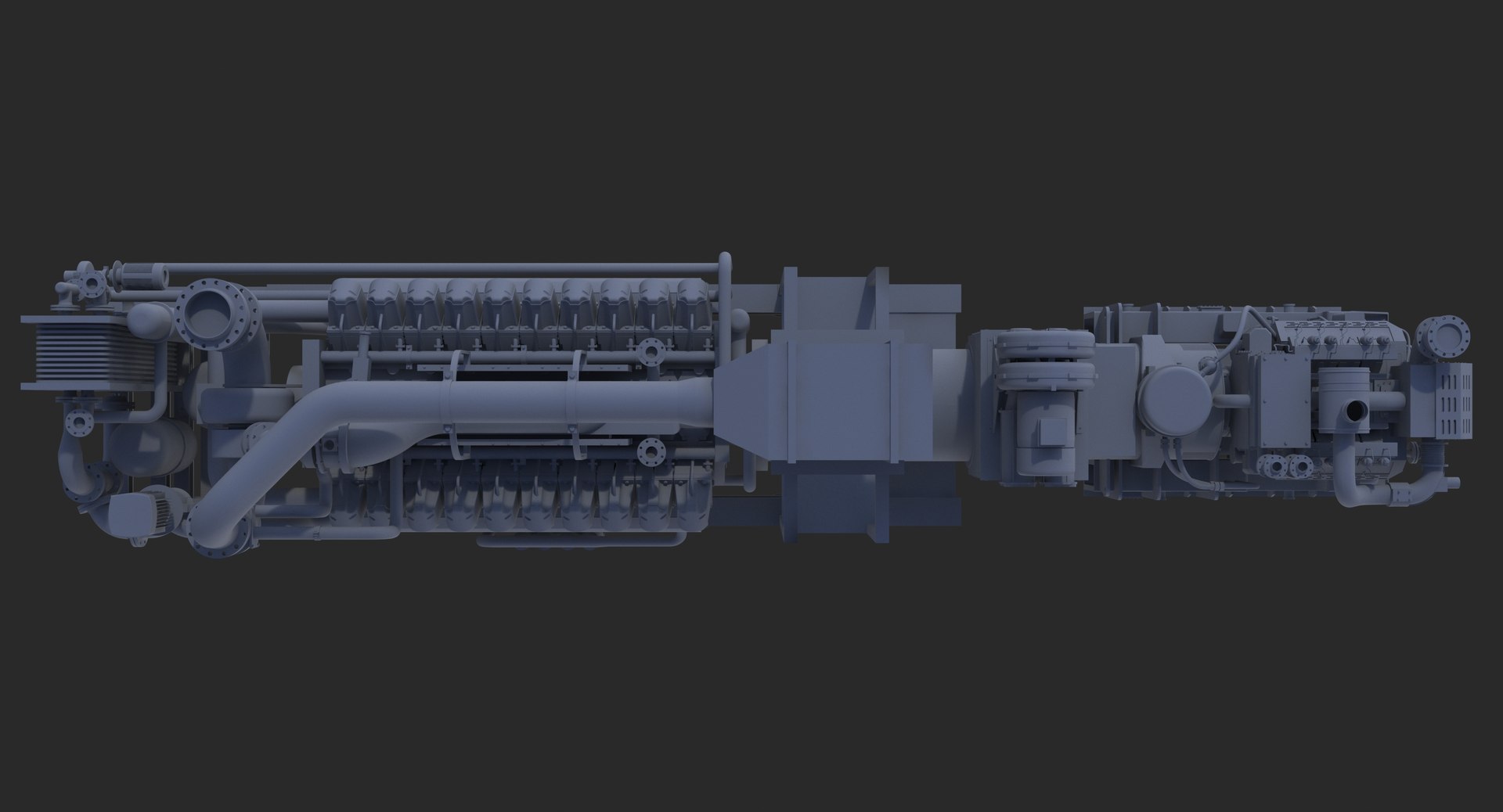 Gasoline Industrial Engine 3d Model