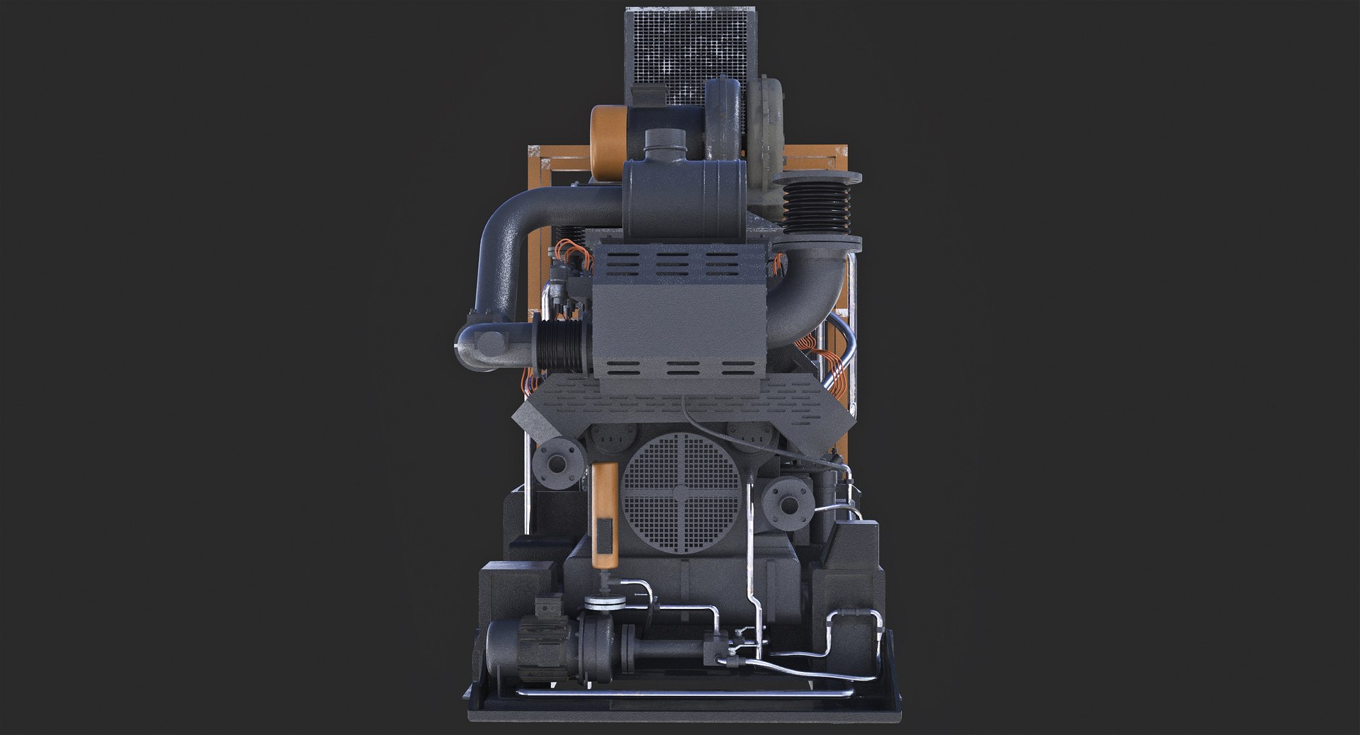 Gasoline Industrial Engine 3d Model