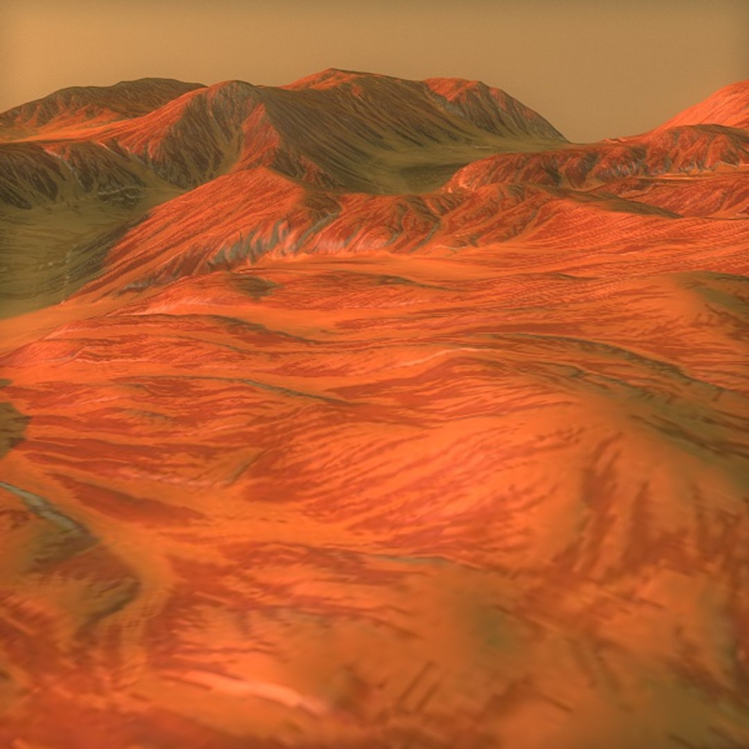 3d Model Terrain Mars