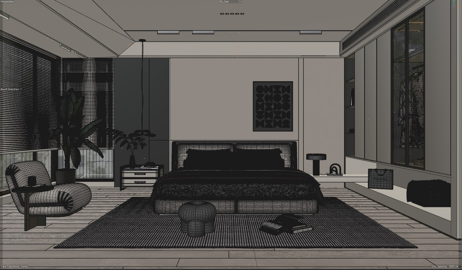 Cozy Bedroom Interior Scene For Cinema 4D And Redshift Render 3D Model - TurboSquid 2301303