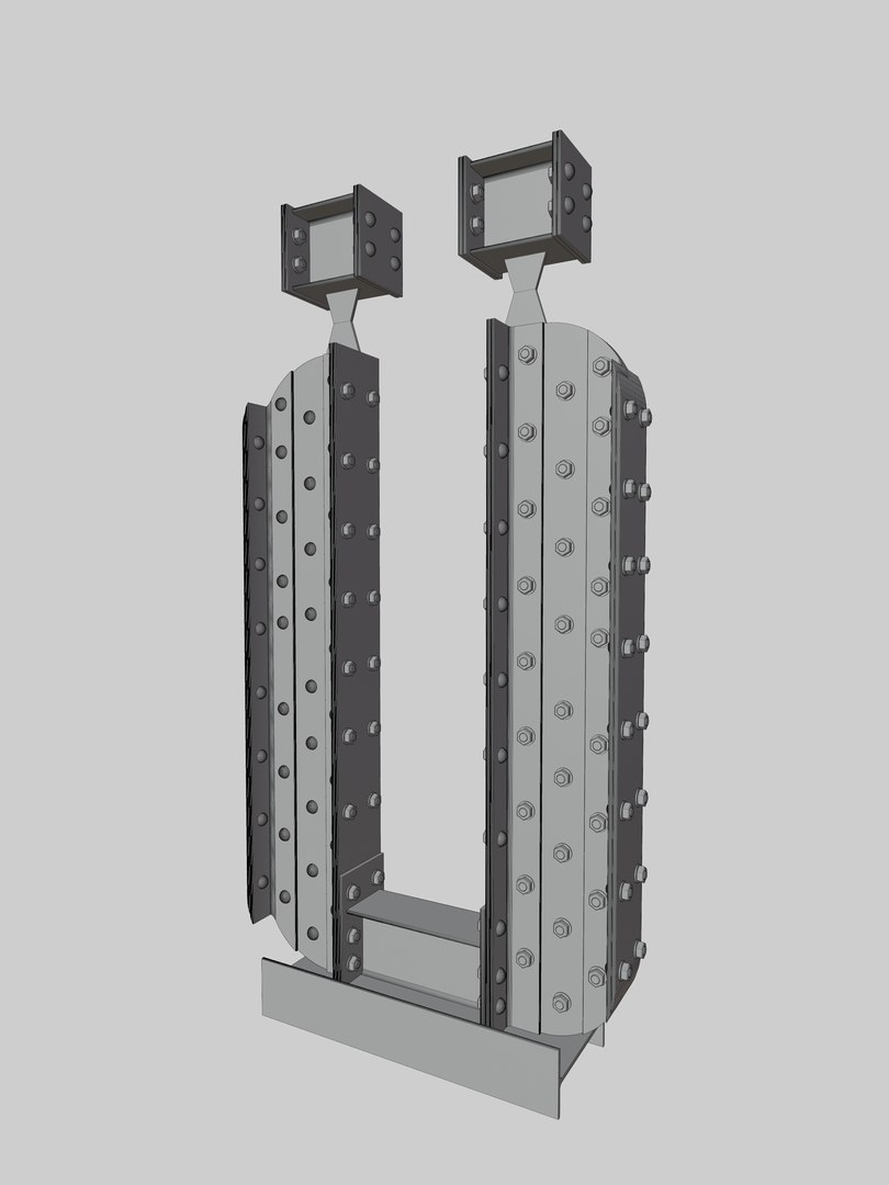 Steel Construction Font - Turkish Letter U 3D - TurboSquid 1894776