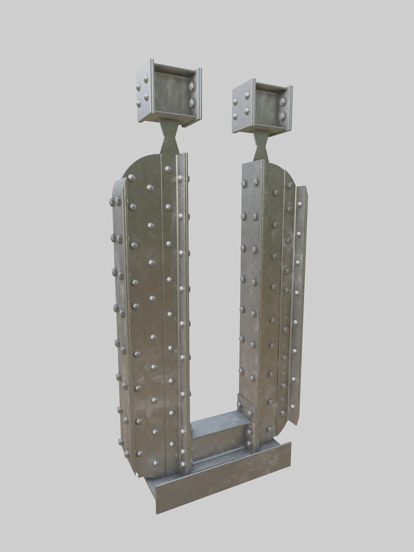 Steel Construction Font - Turkish Letter U 3D - TurboSquid 1894776