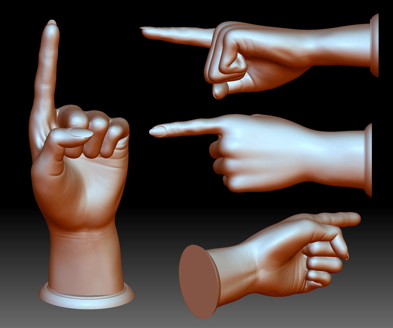 Point Gesture Stl File 3D Model - TurboSquid 1617281