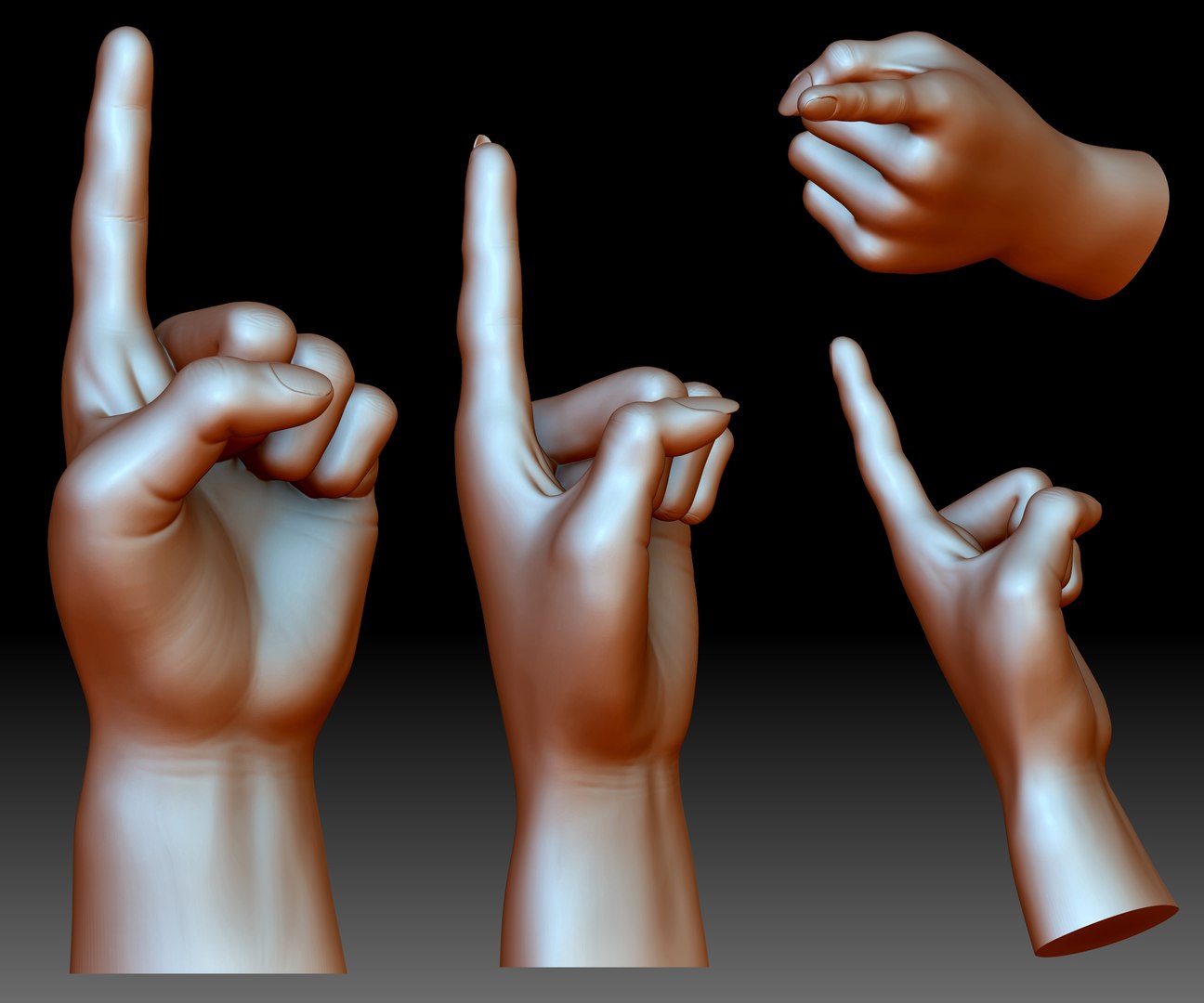 Point Gesture Stl File 3D Model - TurboSquid 1617281