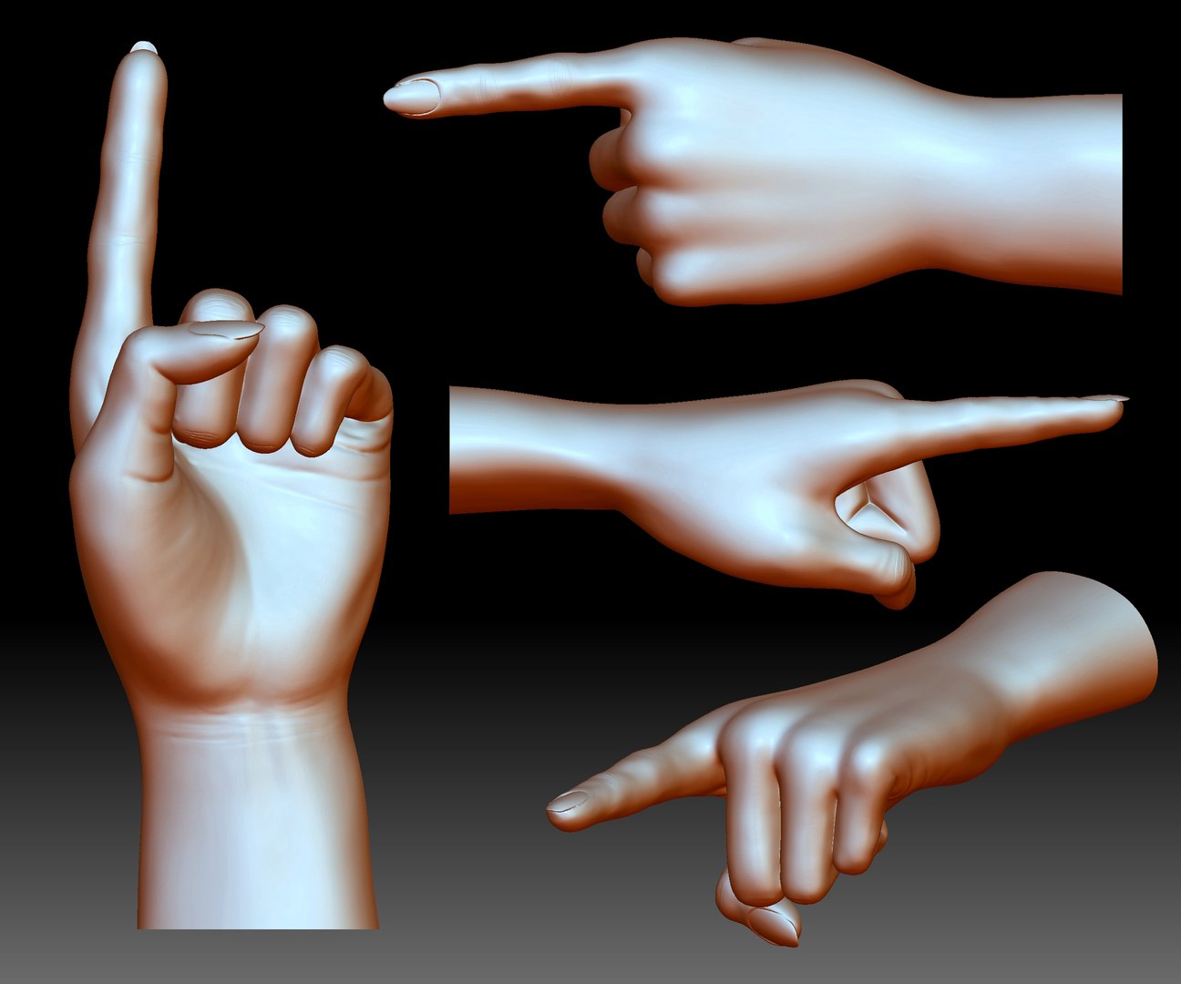 Point Gesture Stl File 3D Model - TurboSquid 1617281