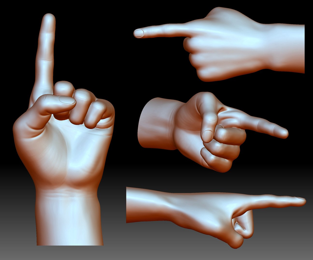 Point Gesture Stl File 3D Model - TurboSquid 1617281