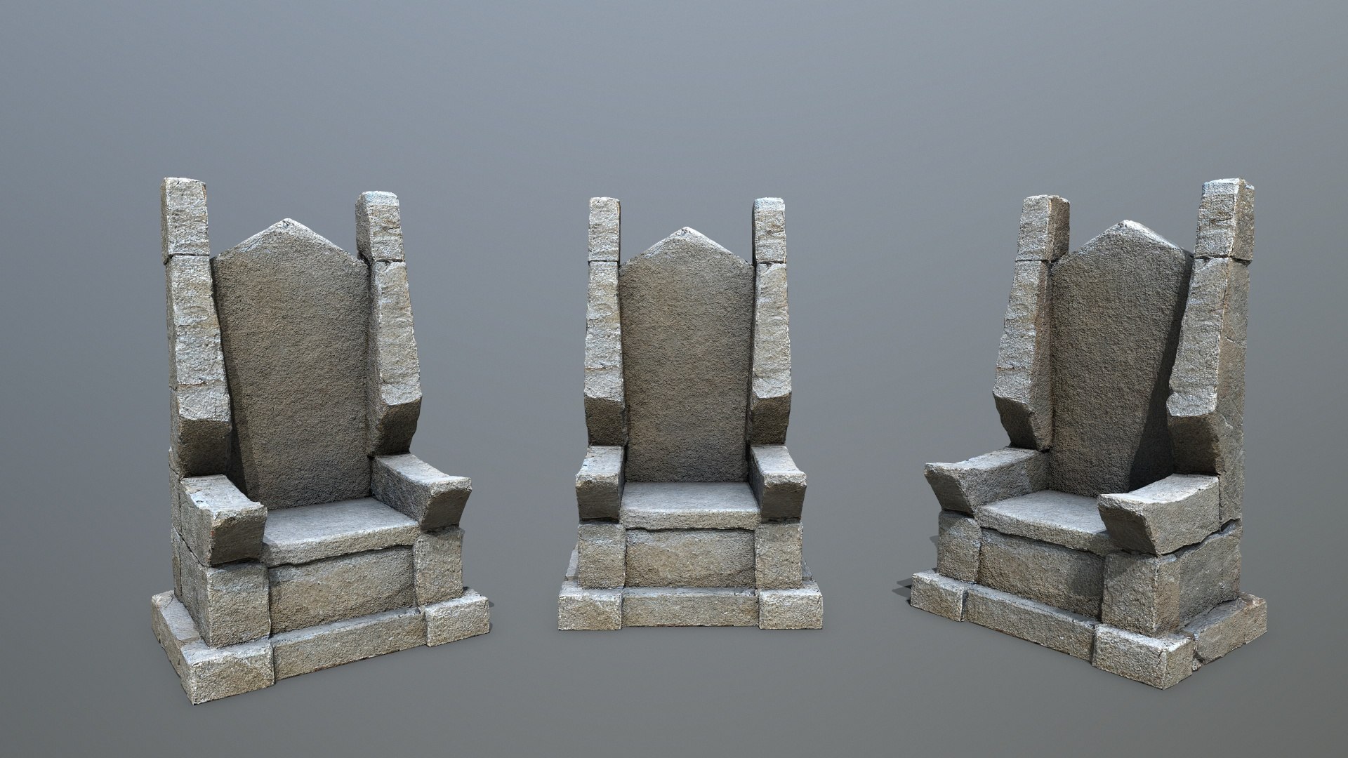 Stone Throne 1 3D - TurboSquid 2268850