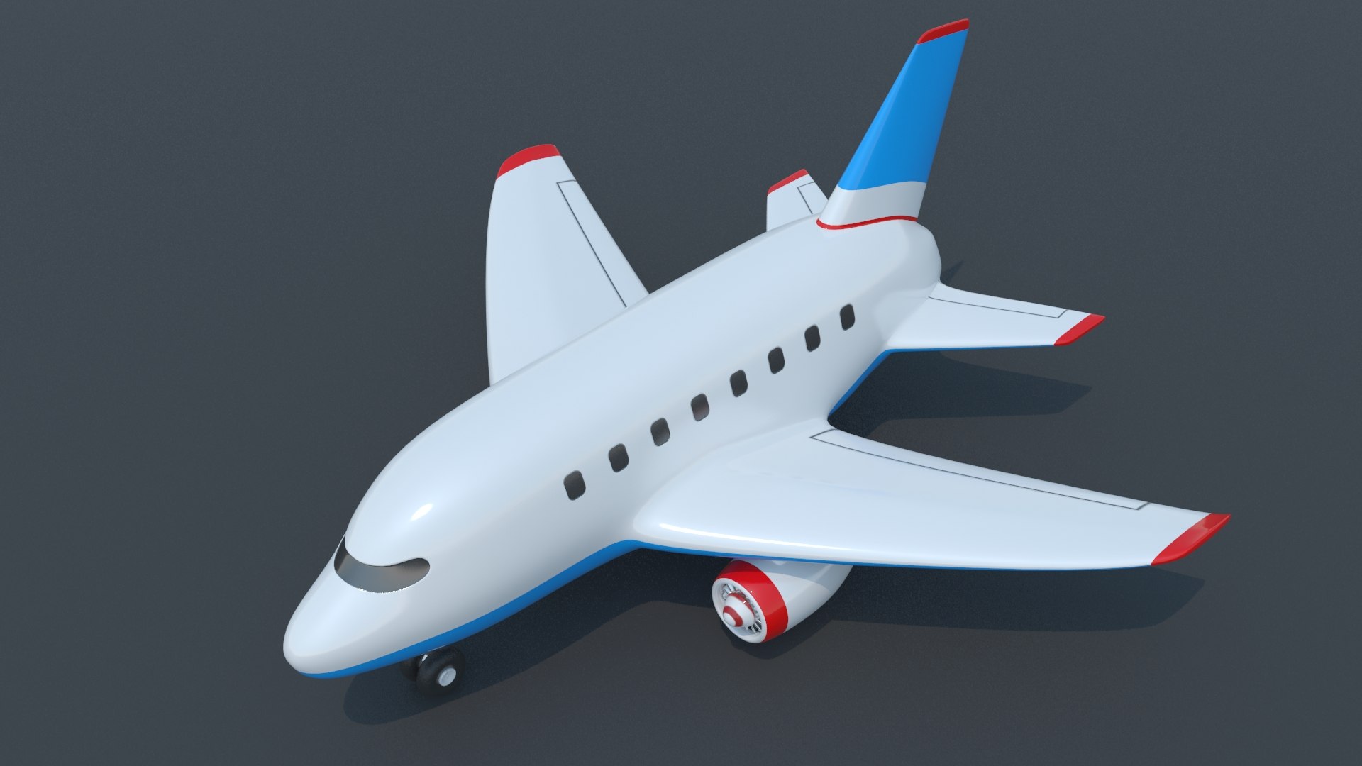 Cartoon Toy Airplane Jet 3D - TurboSquid 1465451