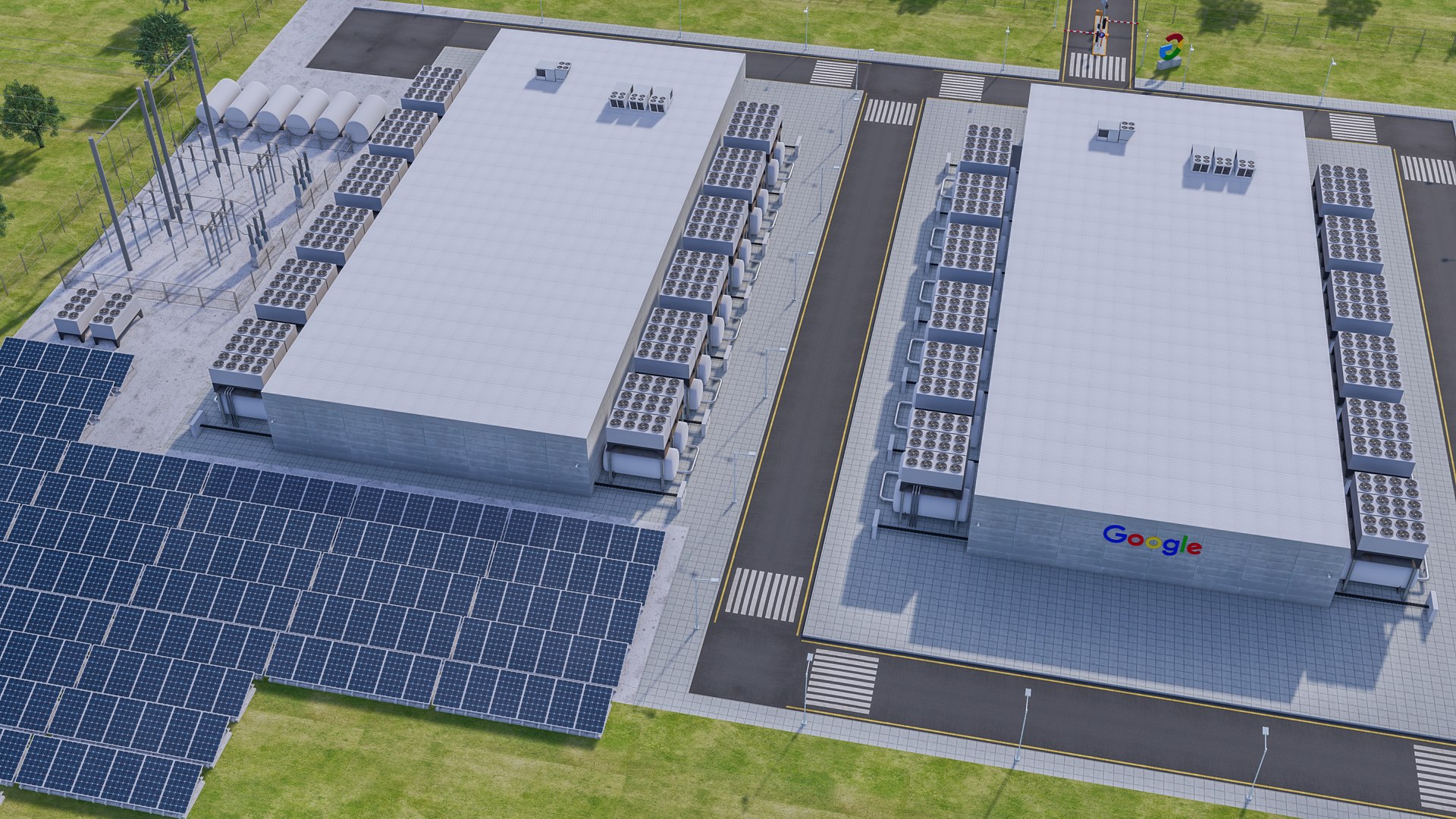 3D Google Data Center Building - TurboSquid 1867282