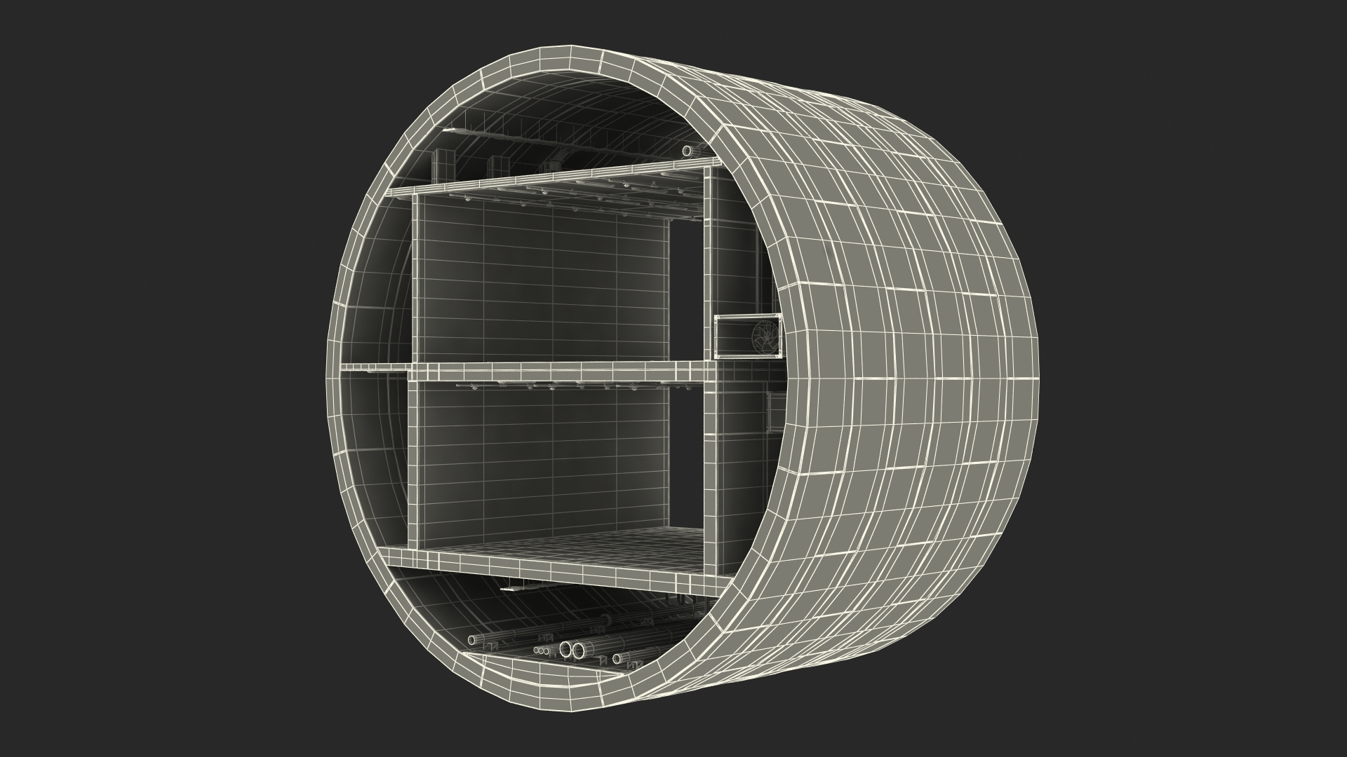 3D Two Level Tunnel Cross Section - TurboSquid 2282731