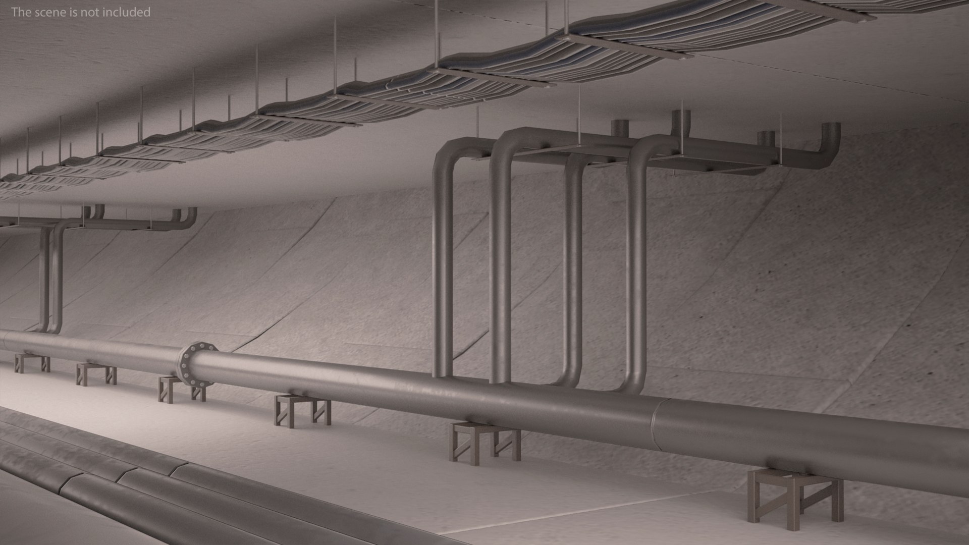 3D Two Level Tunnel Cross Section - TurboSquid 2282731