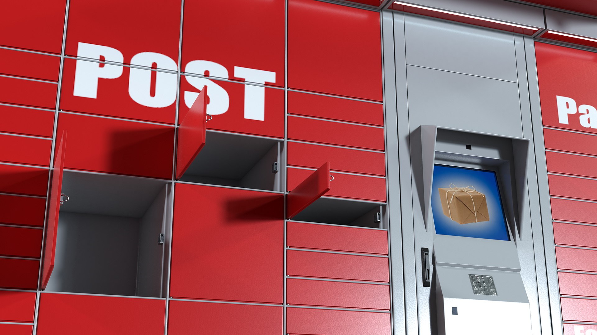 3D Post Parcel Lockers - TurboSquid 1496529