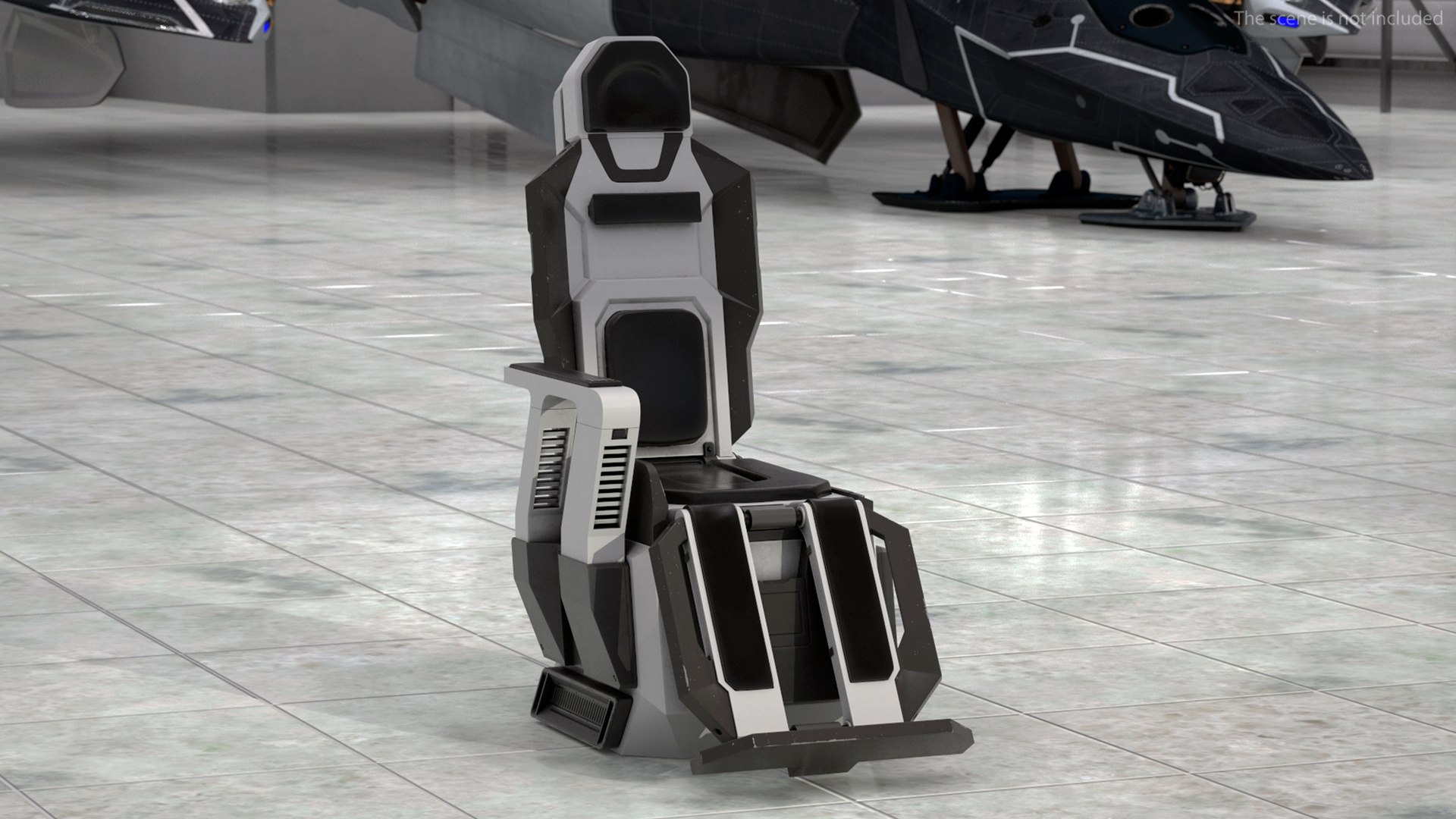3D Pilot Seat Futuristic Grey Model - TurboSquid 2004679