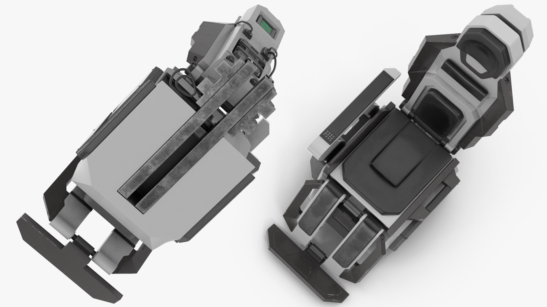 3D Pilot Seat Futuristic Grey Model - TurboSquid 2004679