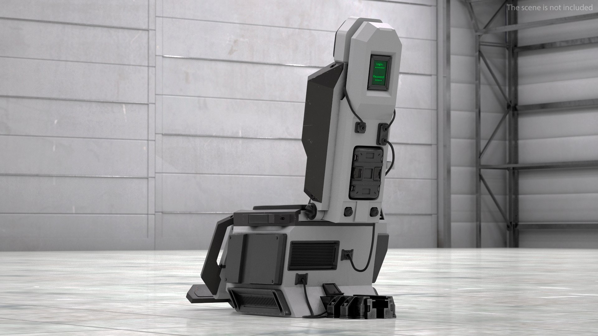 3D Pilot Seat Futuristic Grey Model - TurboSquid 2004679