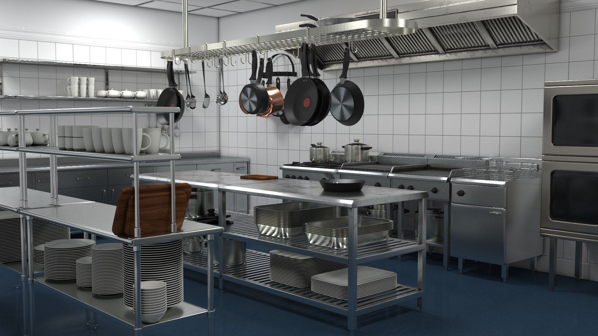 3D Commercial Kitchen - TurboSquid 1460456