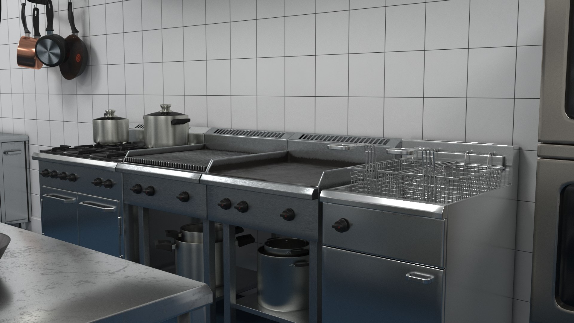 3D Commercial Kitchen - TurboSquid 1460456